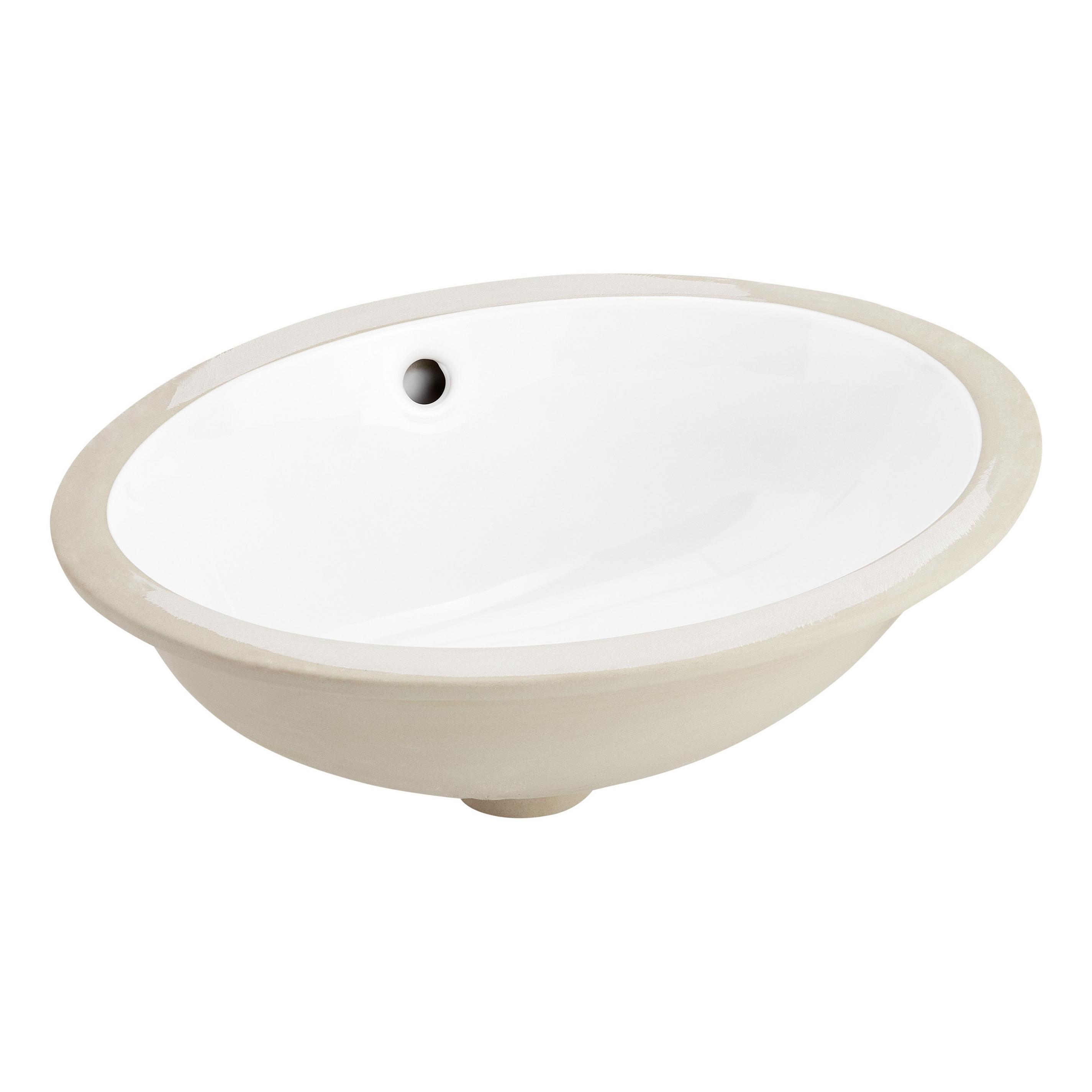 18" Mangrove Oval Porcelain Undermount Bathroom Sink - White ...
