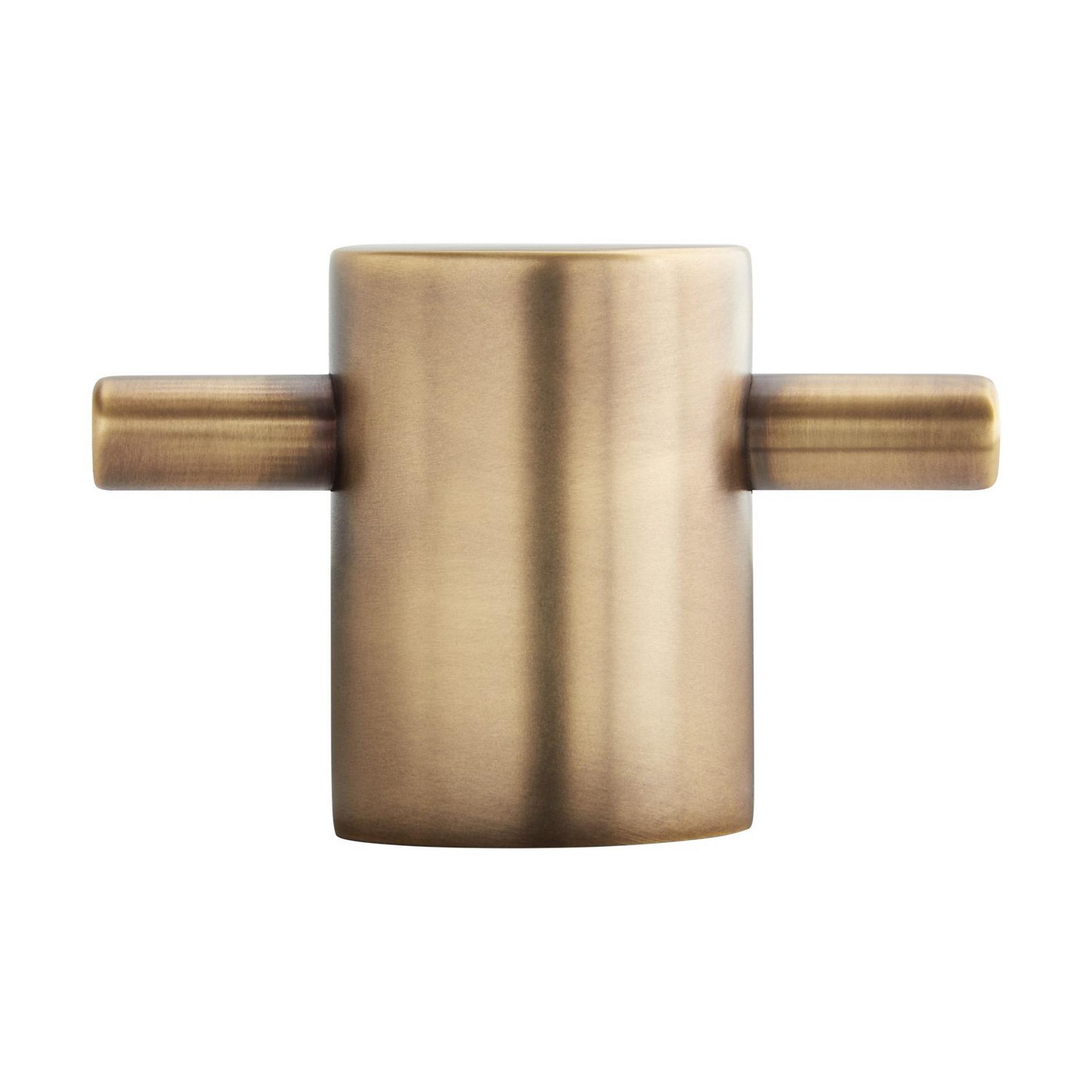 Calix Smooth Brass Cabinet T Knob | Signature Hardware