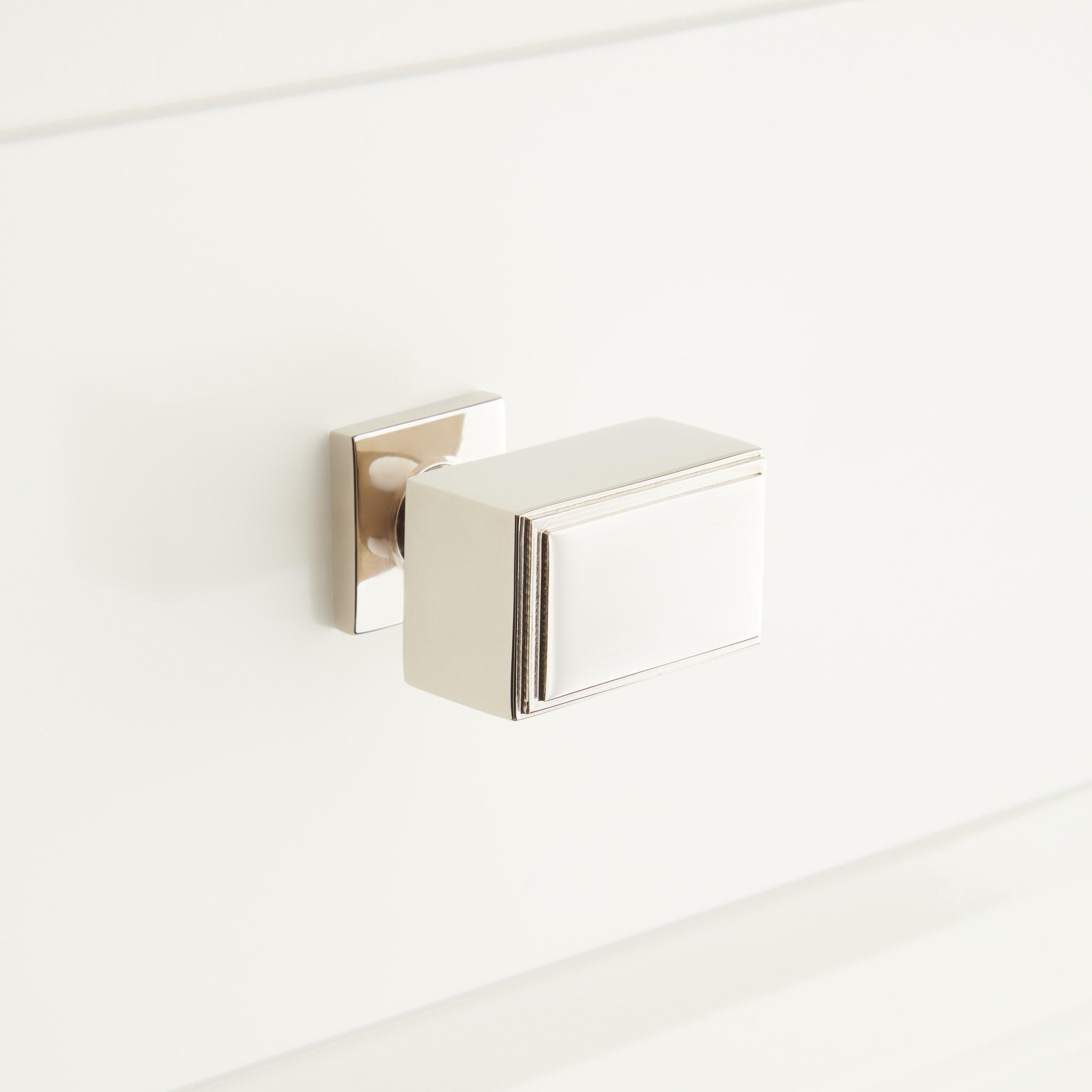 Dallin Rectangle Cabinet Knob - Polished Nickel | Signature Hardware