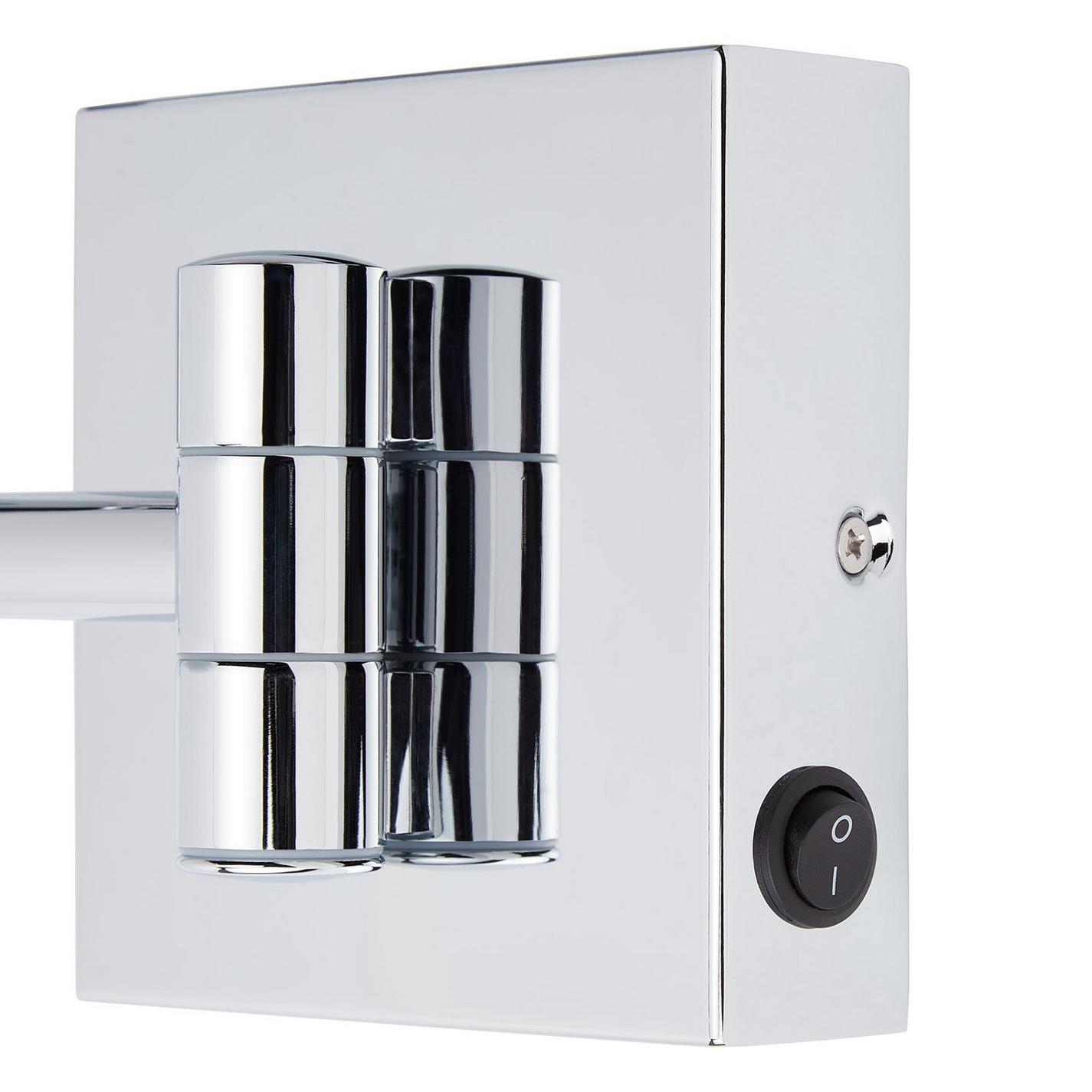 Norabel Magnifying Double-Sided Wall-Mount Lighted Makeup Mirror - Chrome | Signature Hardware