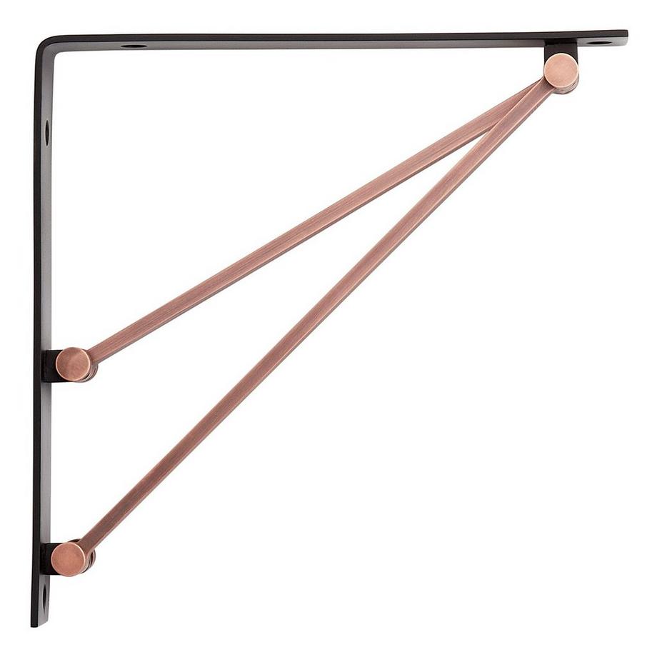 Fenmore Brass Shelf Bracket - Satin Brass | Signature Hardware