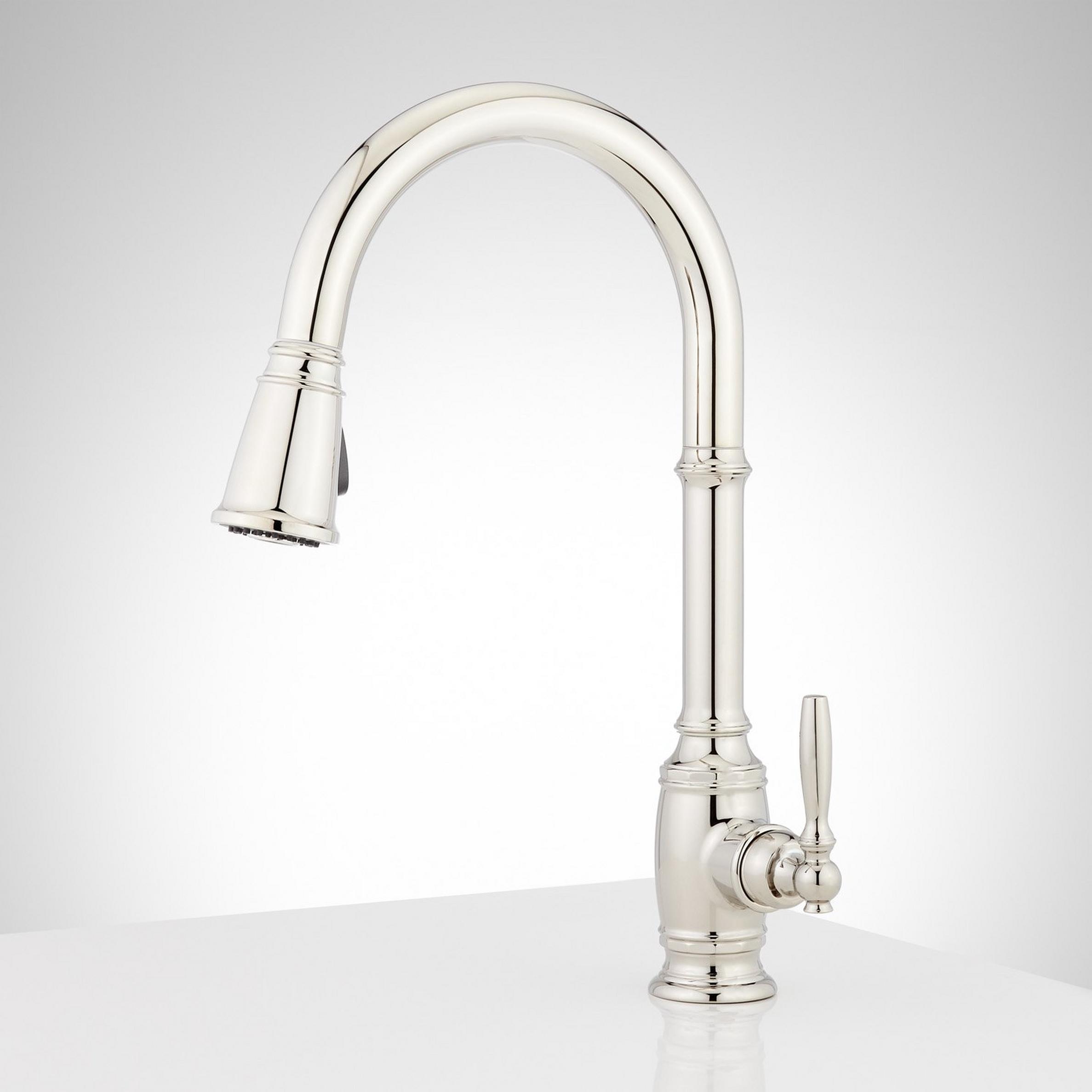 Finnian Pull-Down Kitchen Faucet - Polished Nickel | Signature Hardware