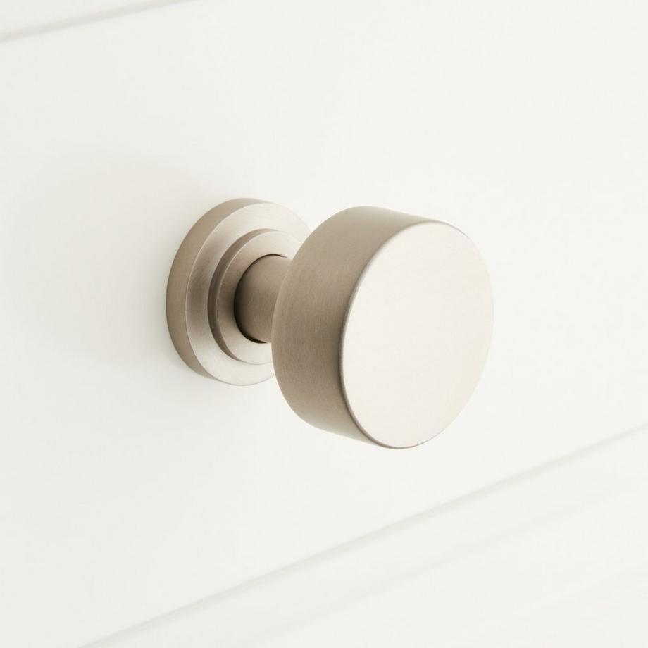 Orvin Brass Flat Round Cabinet Knob | Signature Hardware