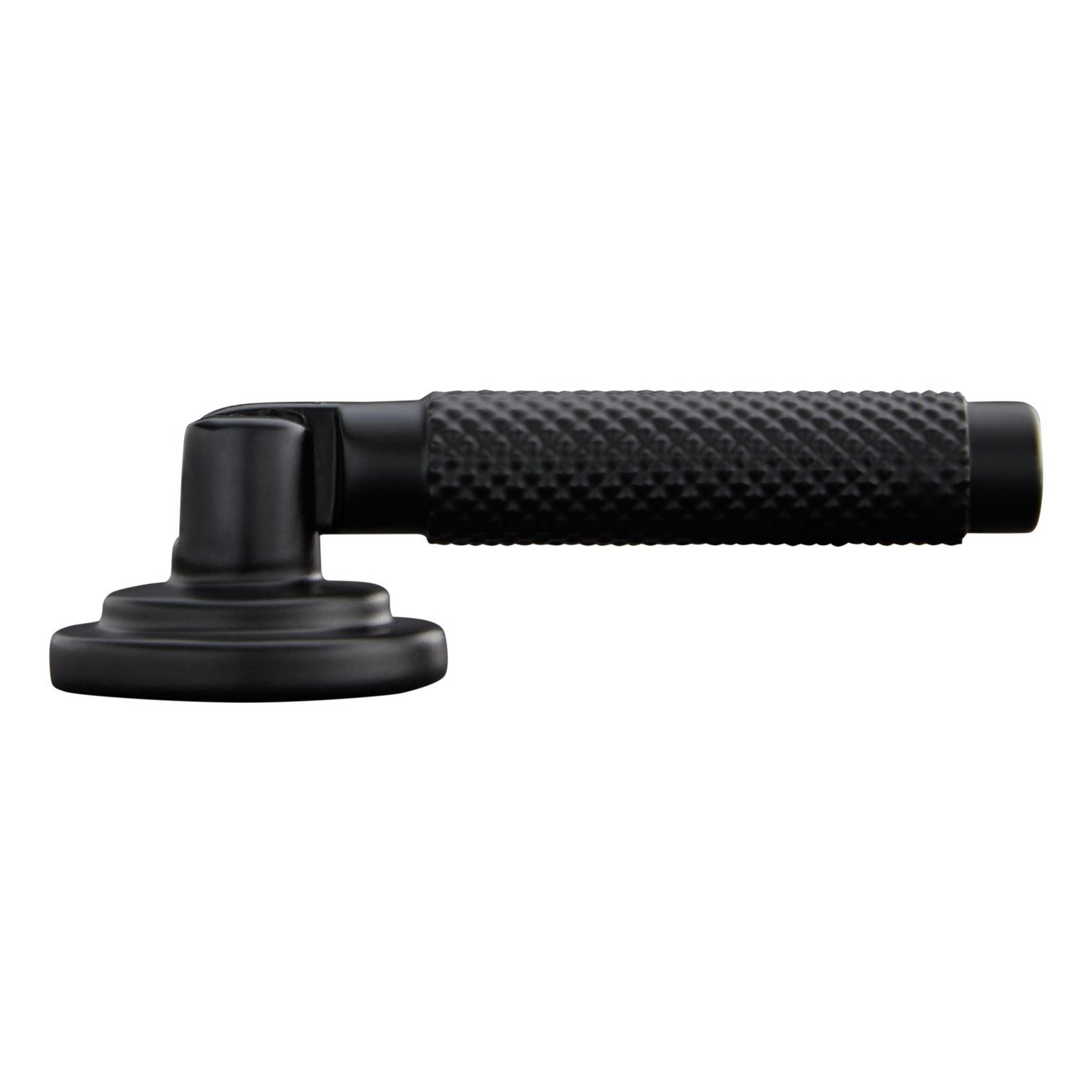 Arles Brass Knurled Drop Pull - Black | Signature Hardware