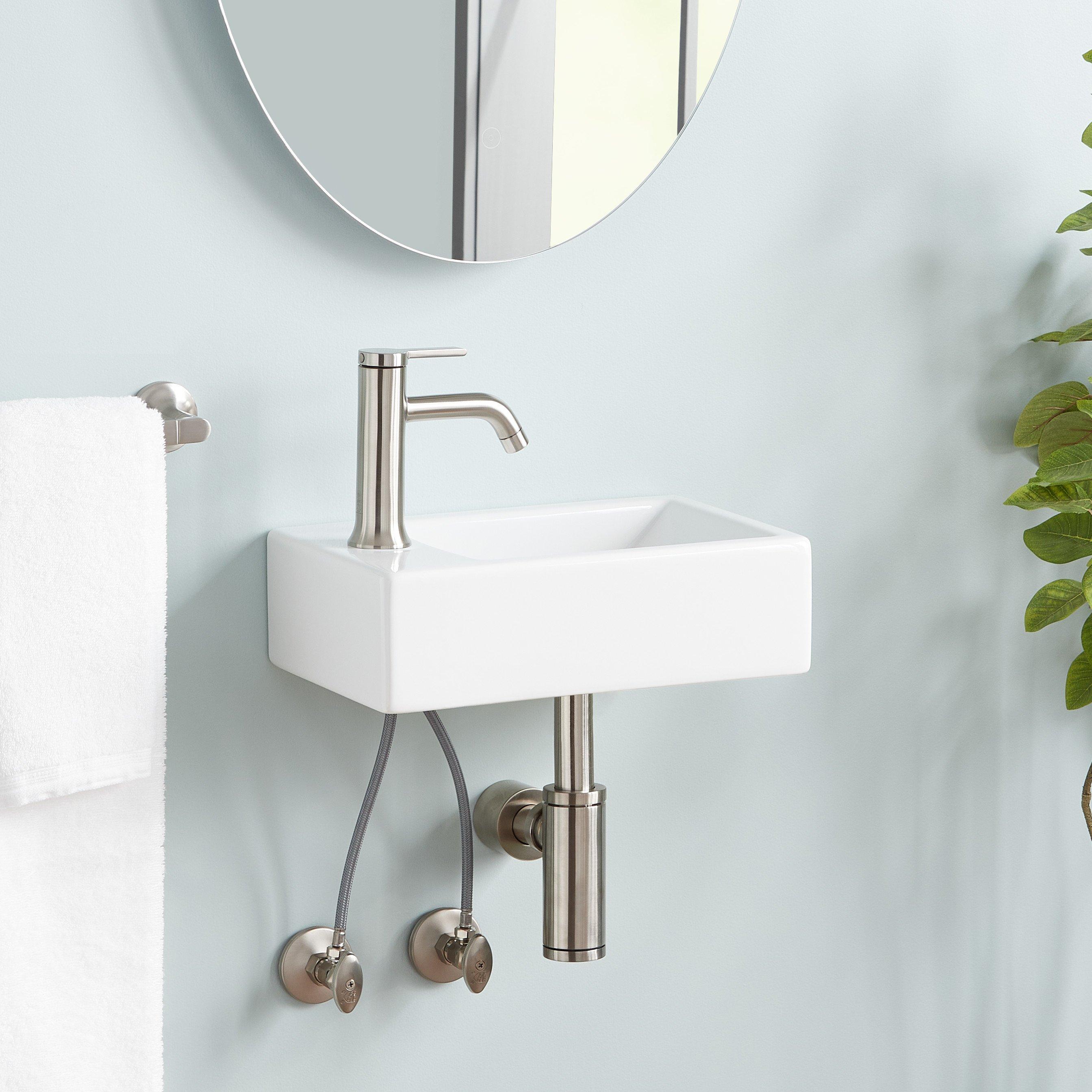 Cromwell Retangular Porcelain Wall-Mount Sink | Signature Hardware