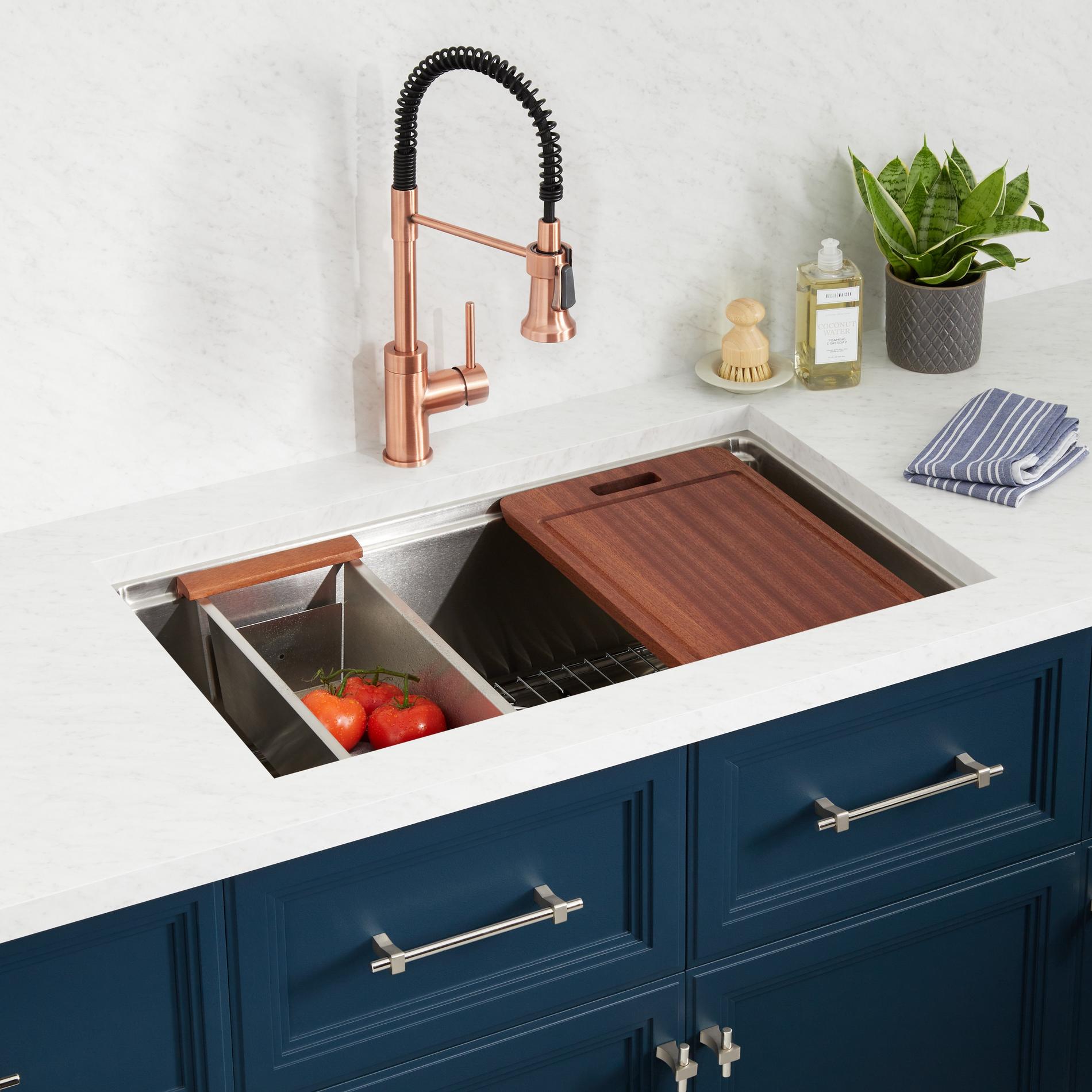 31" Melbrook Stainless Steel Workstation Undermount Kitchen Sink ...