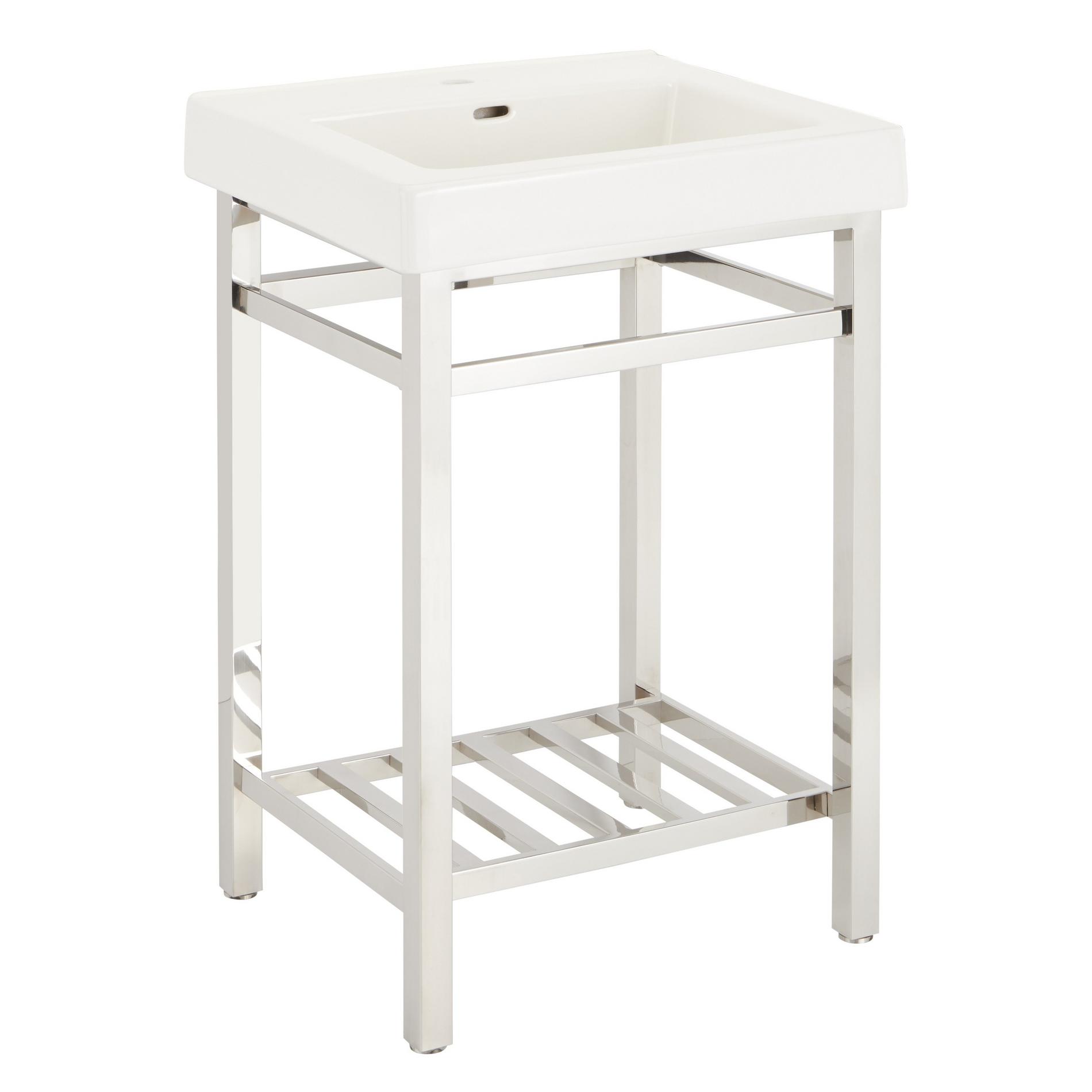 24" Halyard Console Sink With Modern Top - Single Hole - Polished ...