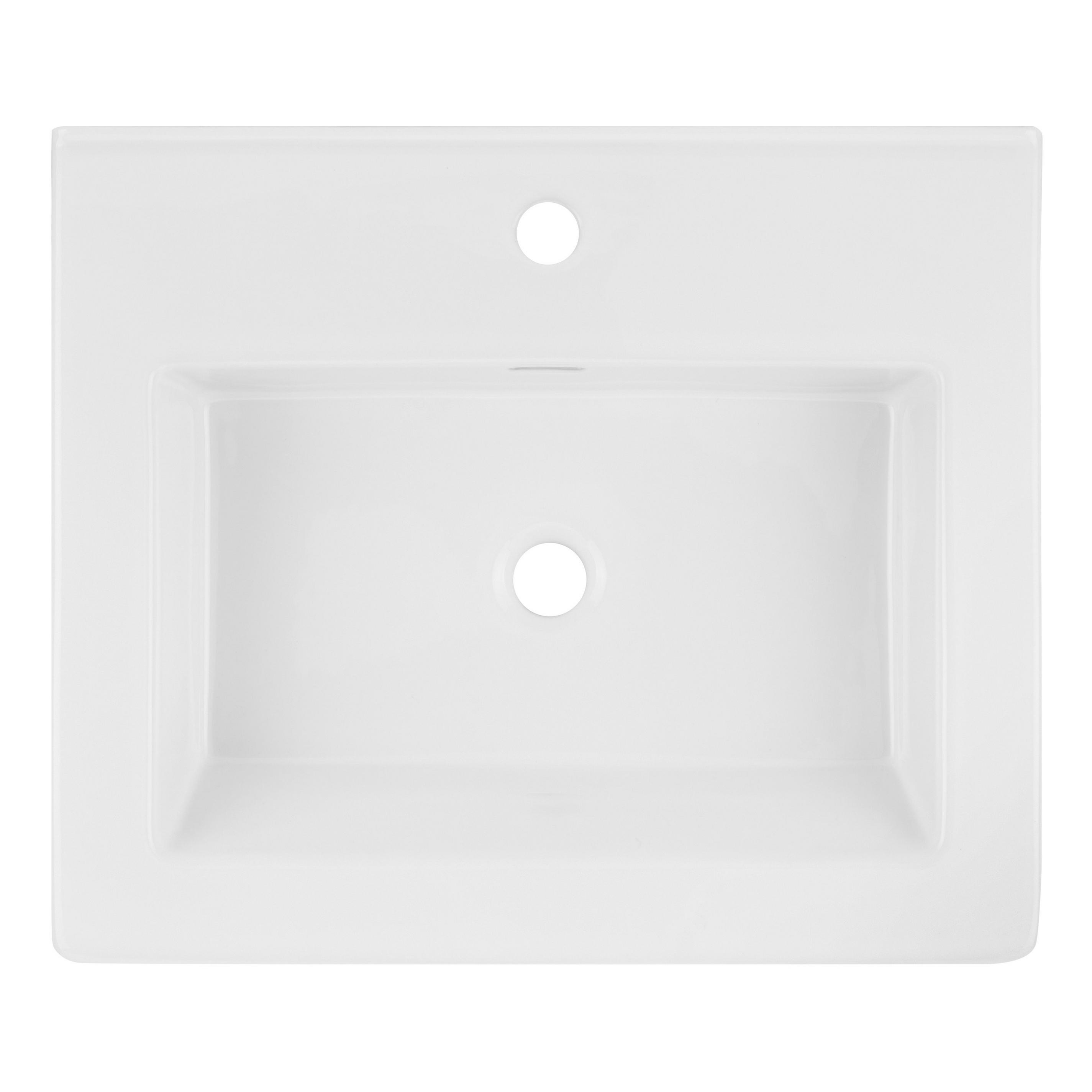 24" Halyard Console Sink With Modern Top - Single Hole - Polished ...