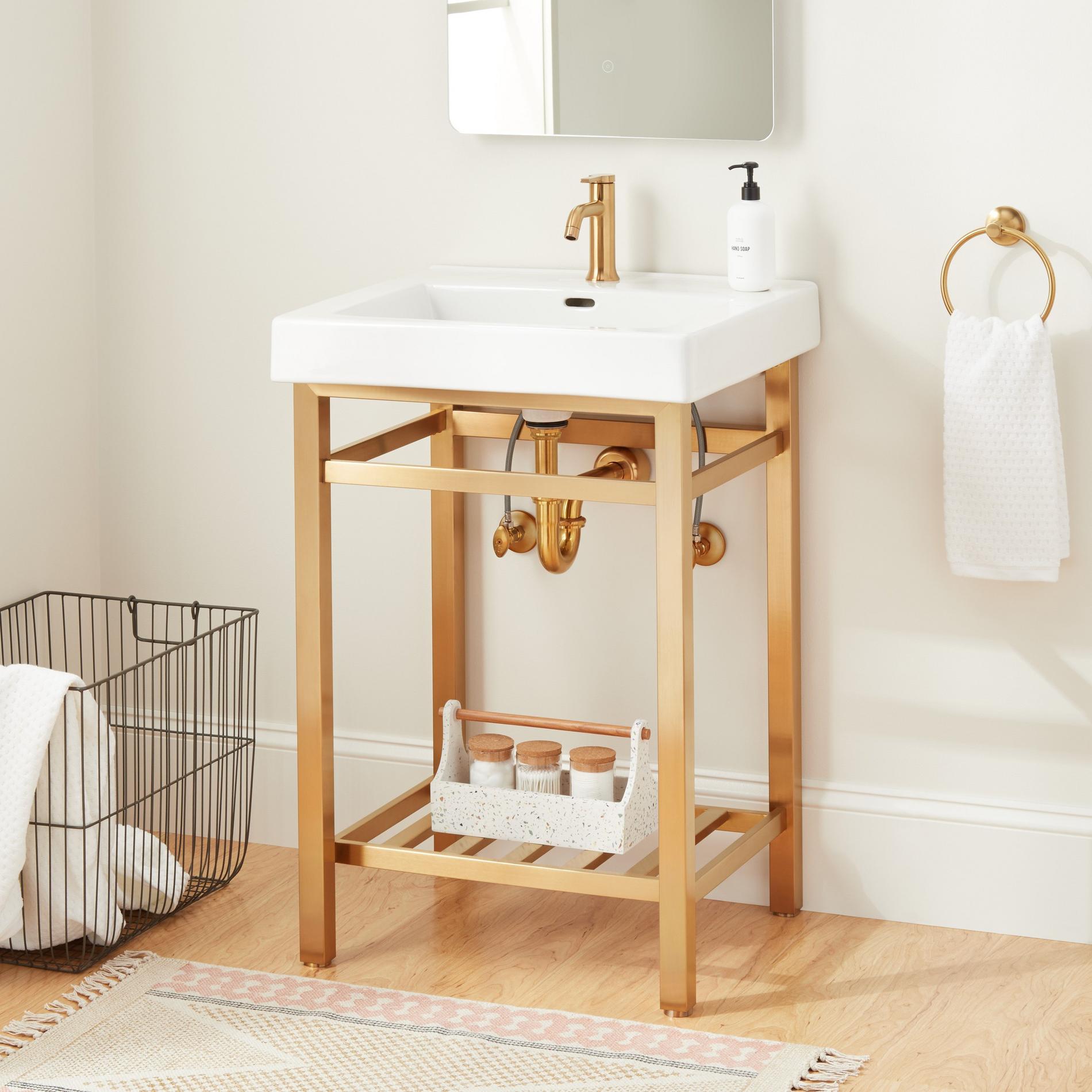 24" Halyard Console Sink With Modern Top | Signature Hardware