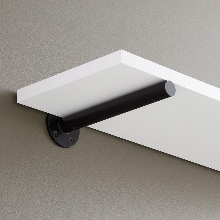 9" - Bodwell Brass Shelf Bracket - Satin Brass | Signature Hardware