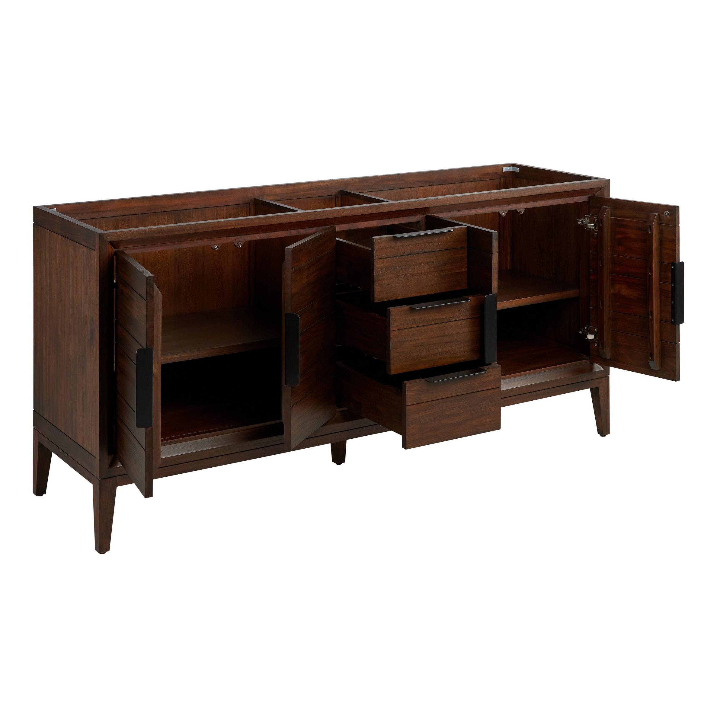 72" Aliso Teak Double Vanity - Java - Vanity Cabinet Only | Signature ...
