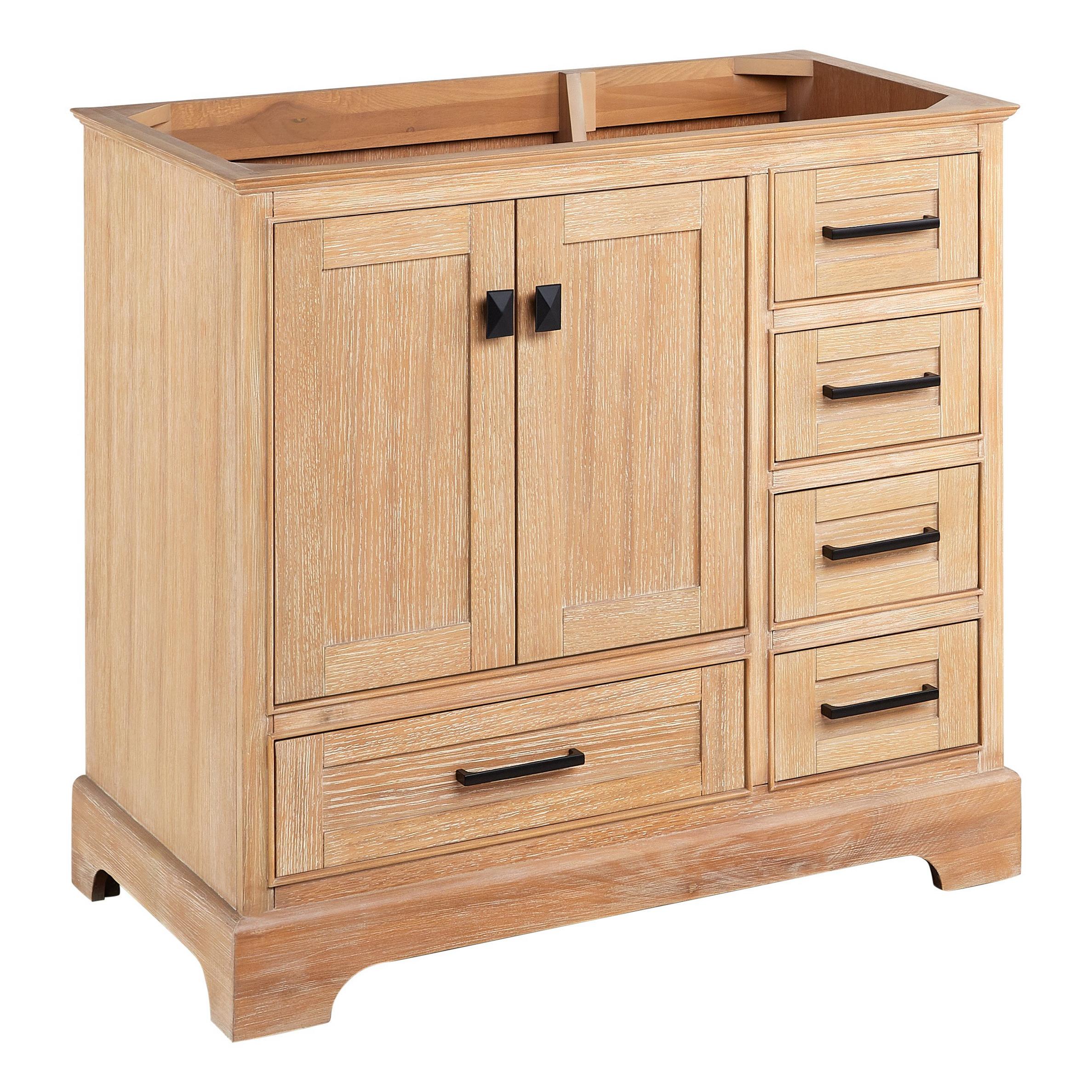 36" Quen Vanity - Driftwood Brown - Vanity Cabinet Only | Signature ...