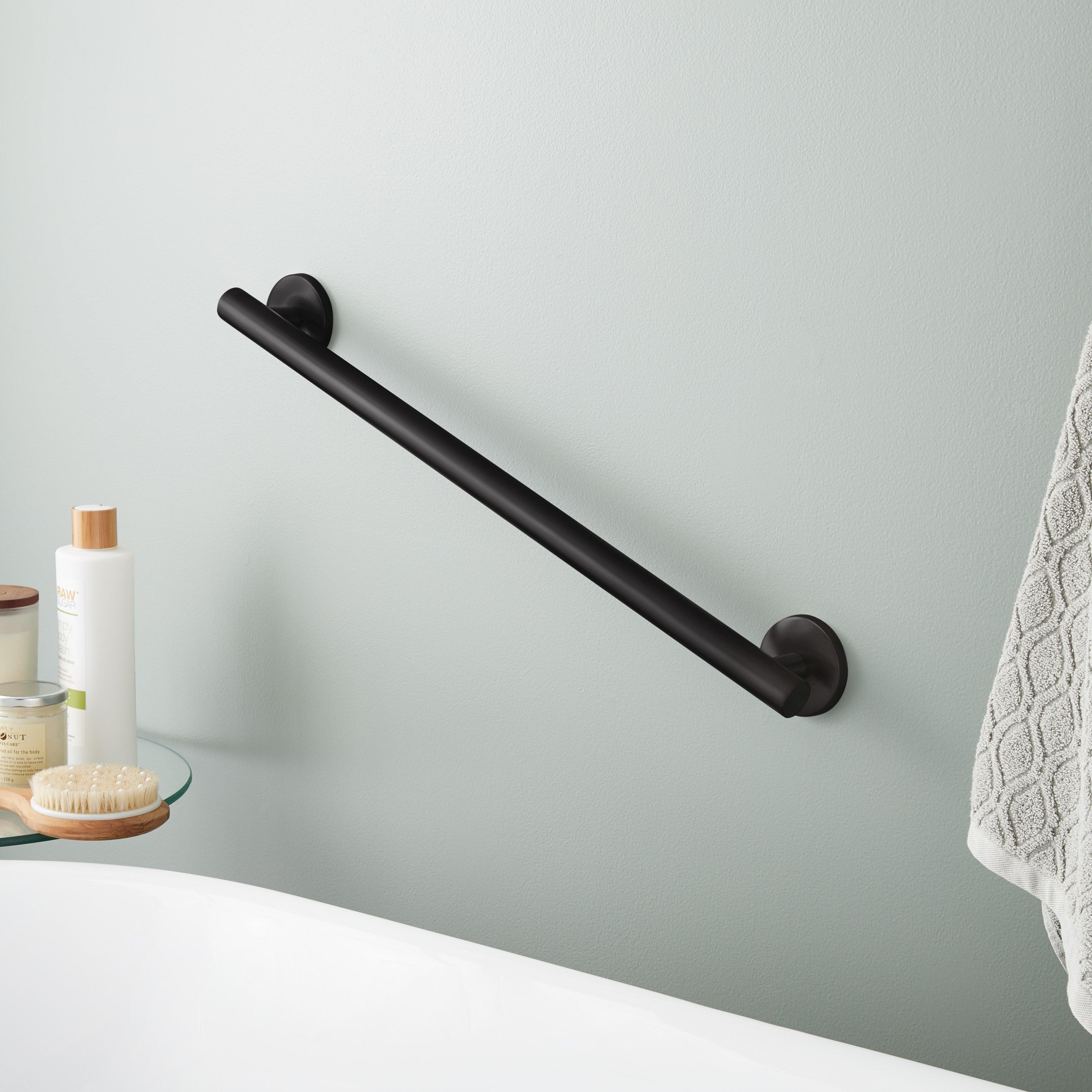 24" Contemporary Grab Bar - Matte Black | Signature Hardware