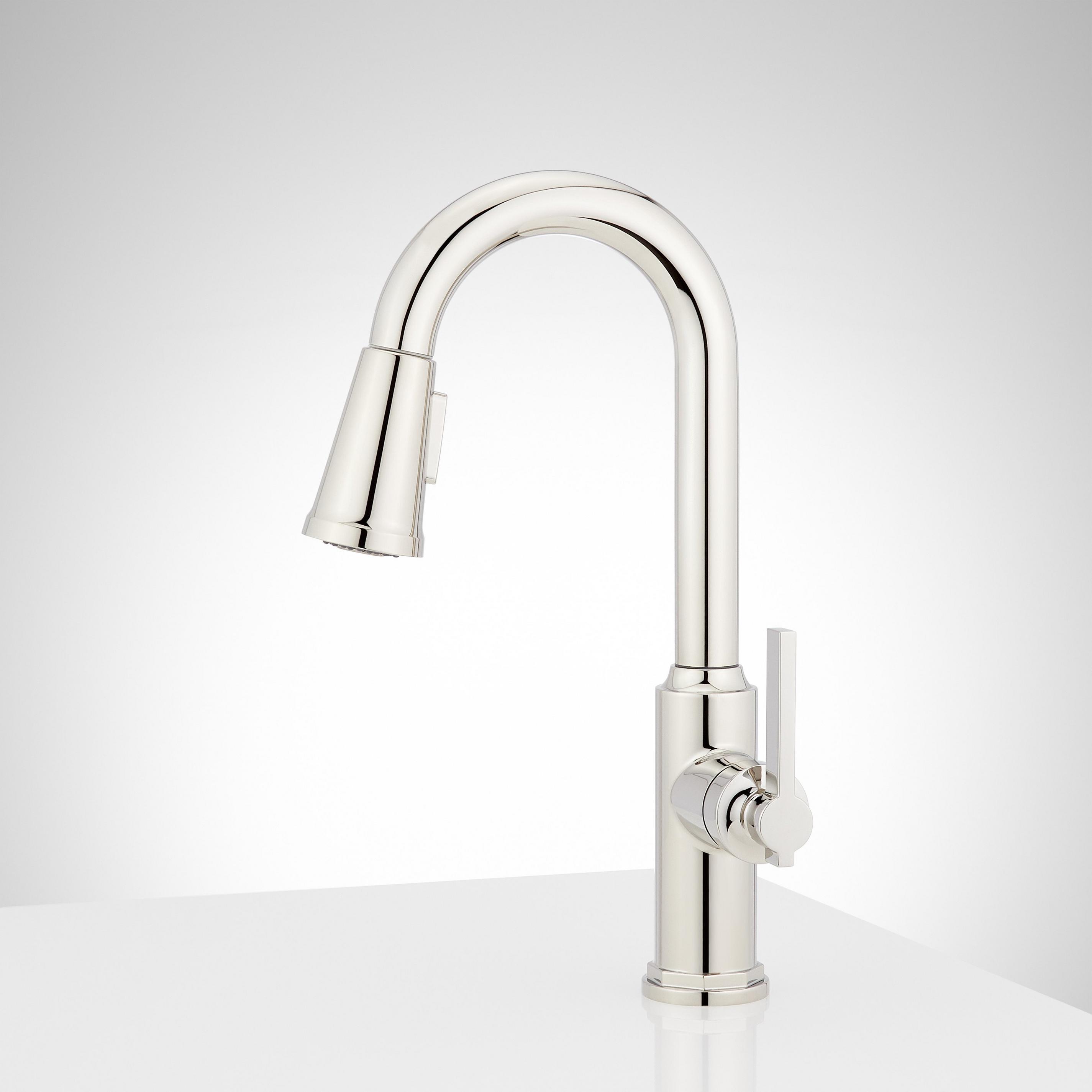 Greyfield Single-Hole Pull-Down Bar Faucet - Polished Nickel ...