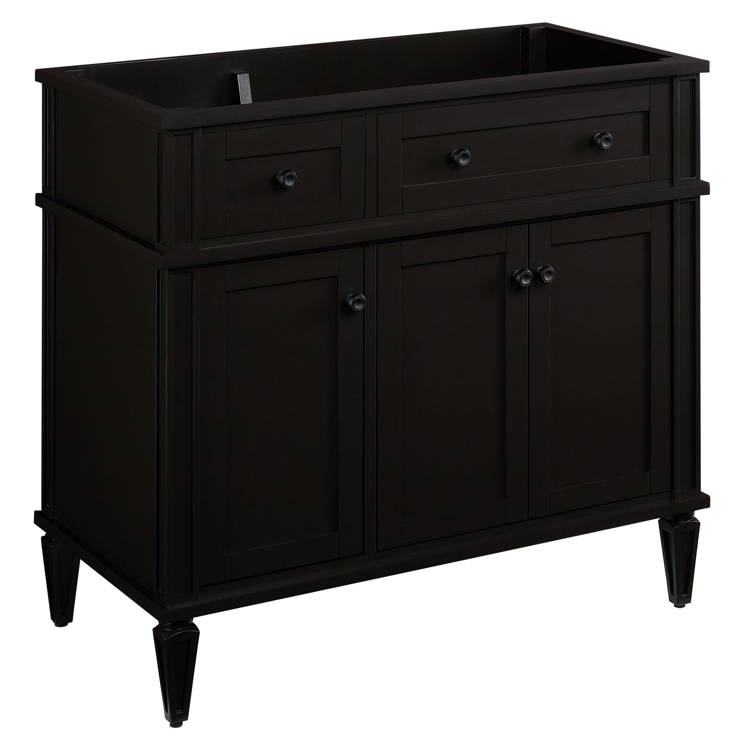 36" Elmdale Vanity with Undermount Sink - Charcoal Black | Signature ...