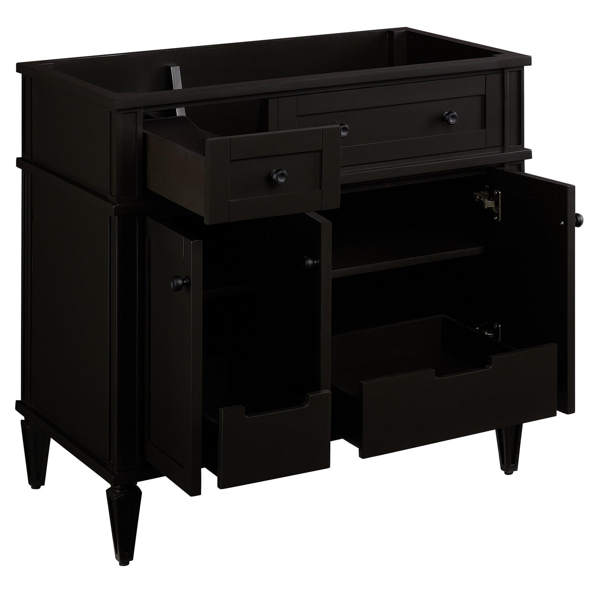 36" Elmdale Vanity with Undermount Sink - Charcoal Black | Signature ...