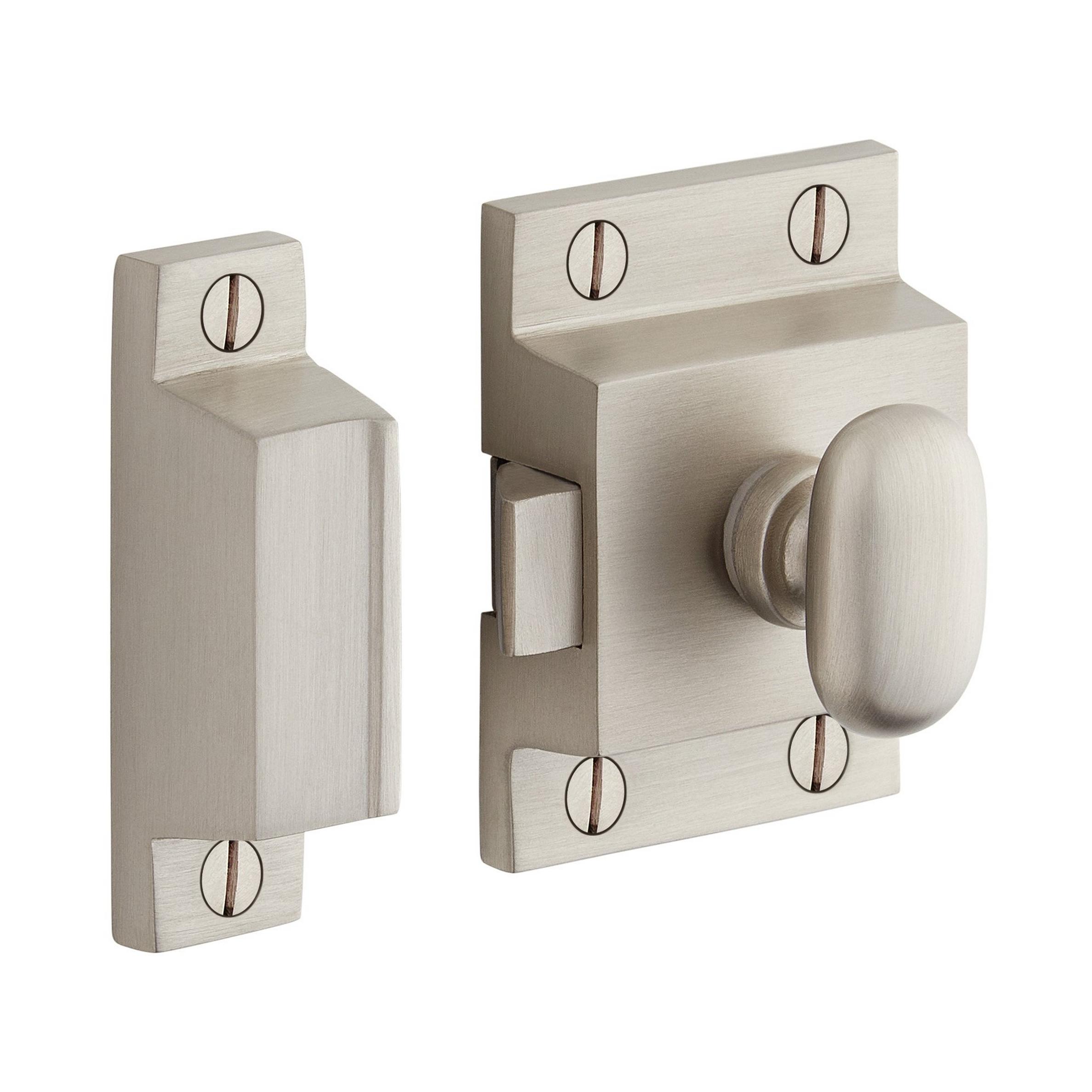 Pitkin Brass Cabinet Latches with Oval Knob | Signature Hardware