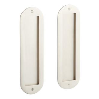 Rounded Pop-Out Brass Pocket Door Pull | Signature Hardware