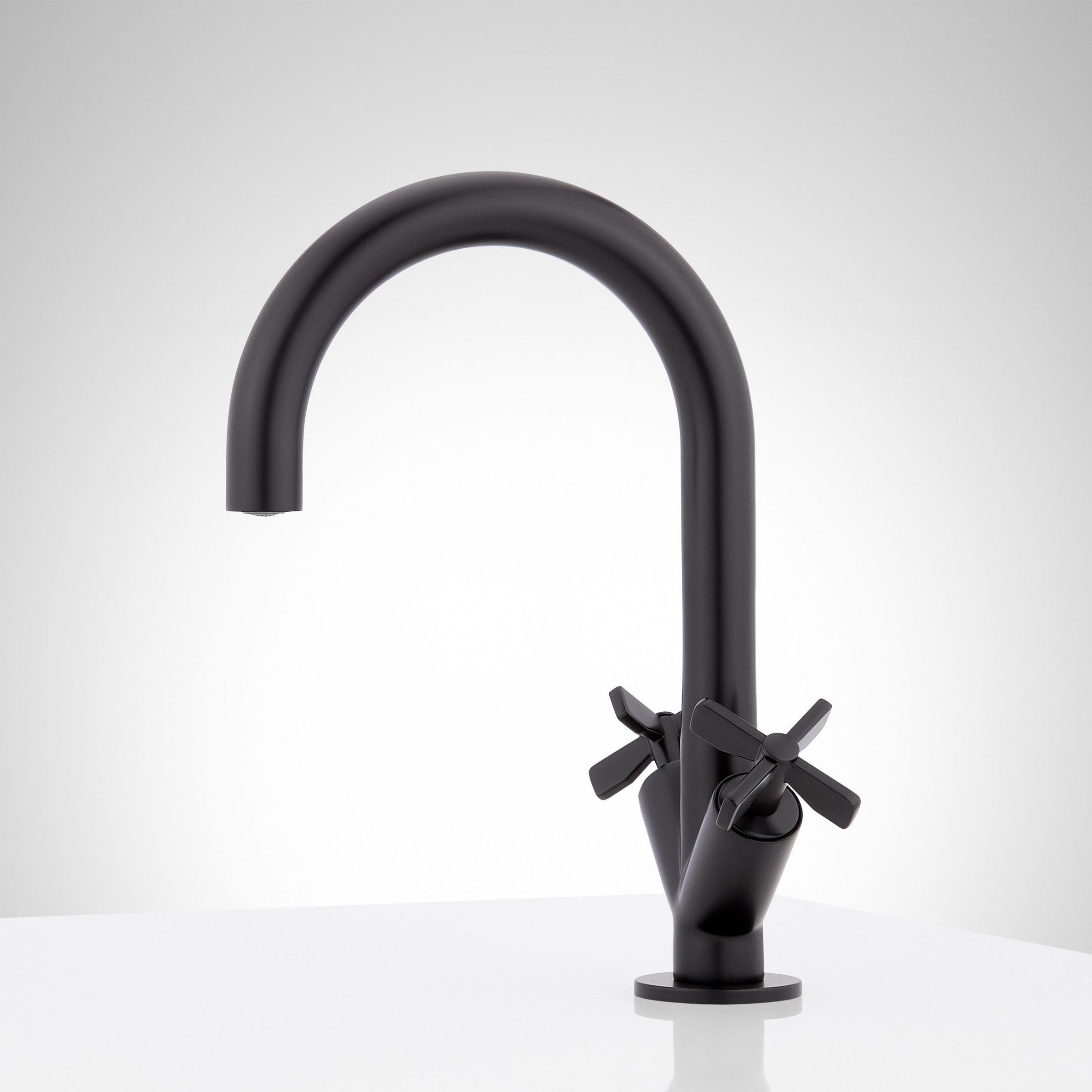 Vassor Single-Hole Bathroom Faucet - Matte Black | Signature Hardware