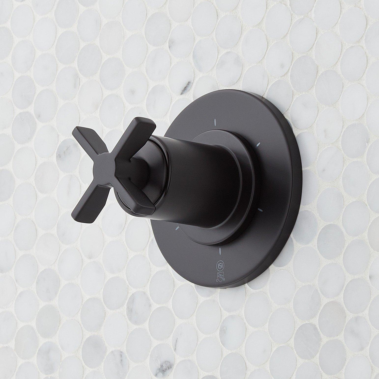 Vassor In-Wall Shower Diverter Trim and 3/4" Rough-In Valve - Matte ...