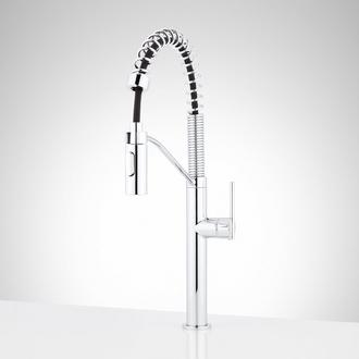Eiler Single-Hole Kitchen Faucet with Pull-Down Spring Spout ...