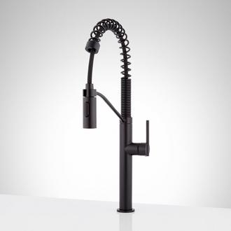 Eiler Single-Hole Kitchen Faucet with Pull-Down Spring Spout ...