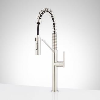 Eiler Single-Hole Kitchen Faucet with Pull-Down Spring Spout ...