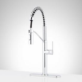 Eiler Single-Hole Kitchen Faucet with Pull-Down Spring Spout ...