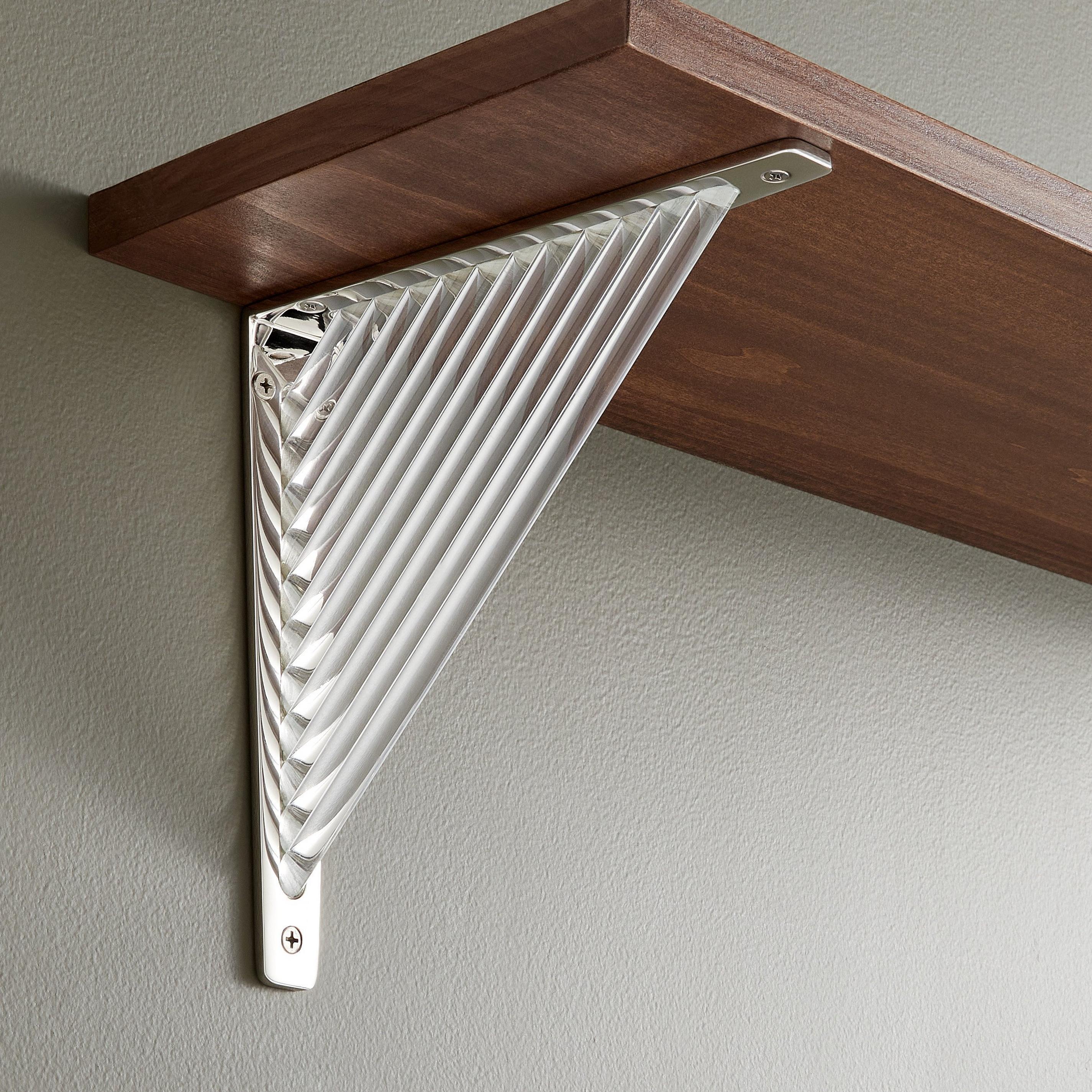 Daylen Brass and Acrylic Shelf Bracket | Signature Hardware