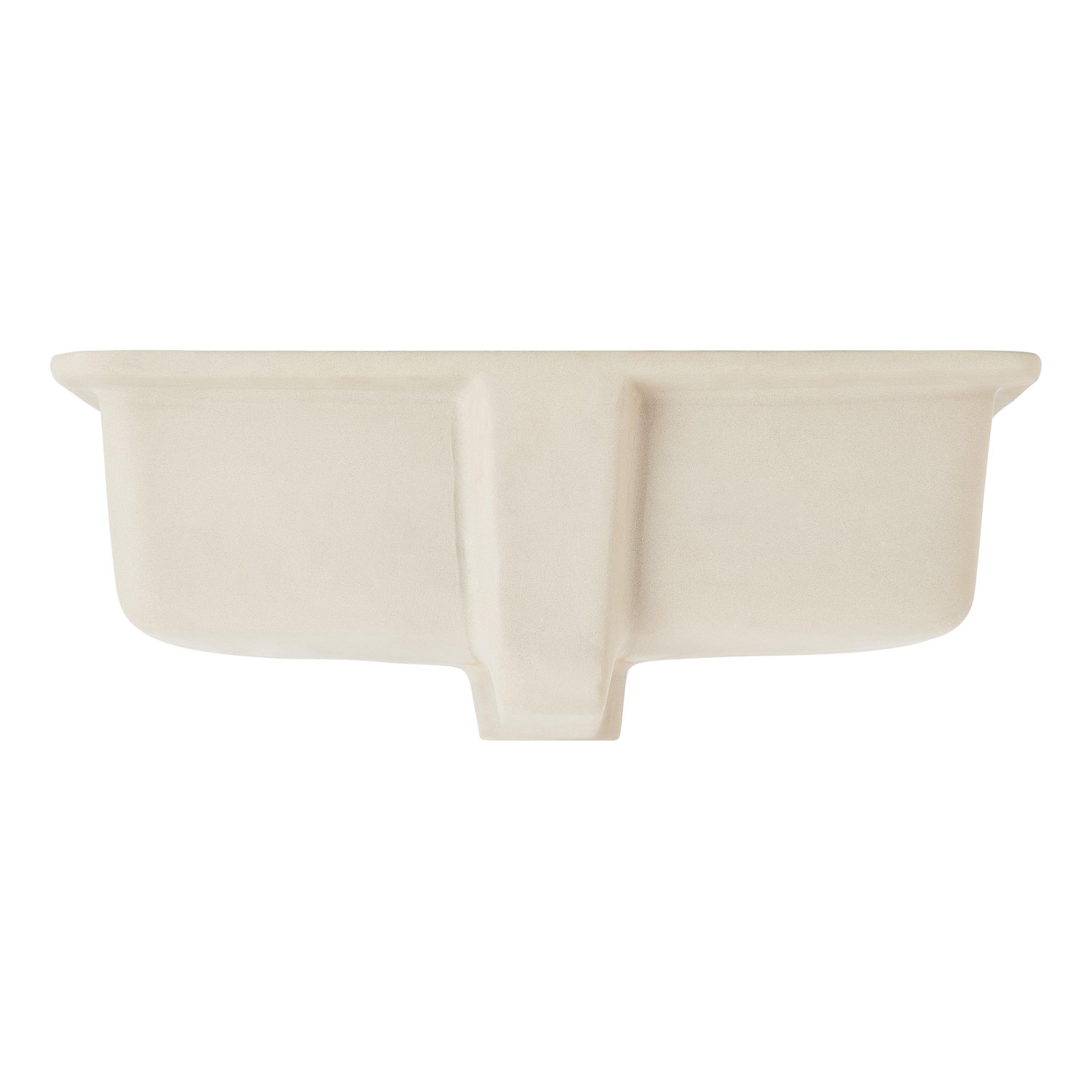 Destin Narrow Rectangular Undermount Bathroom Sink - White | Signature ...