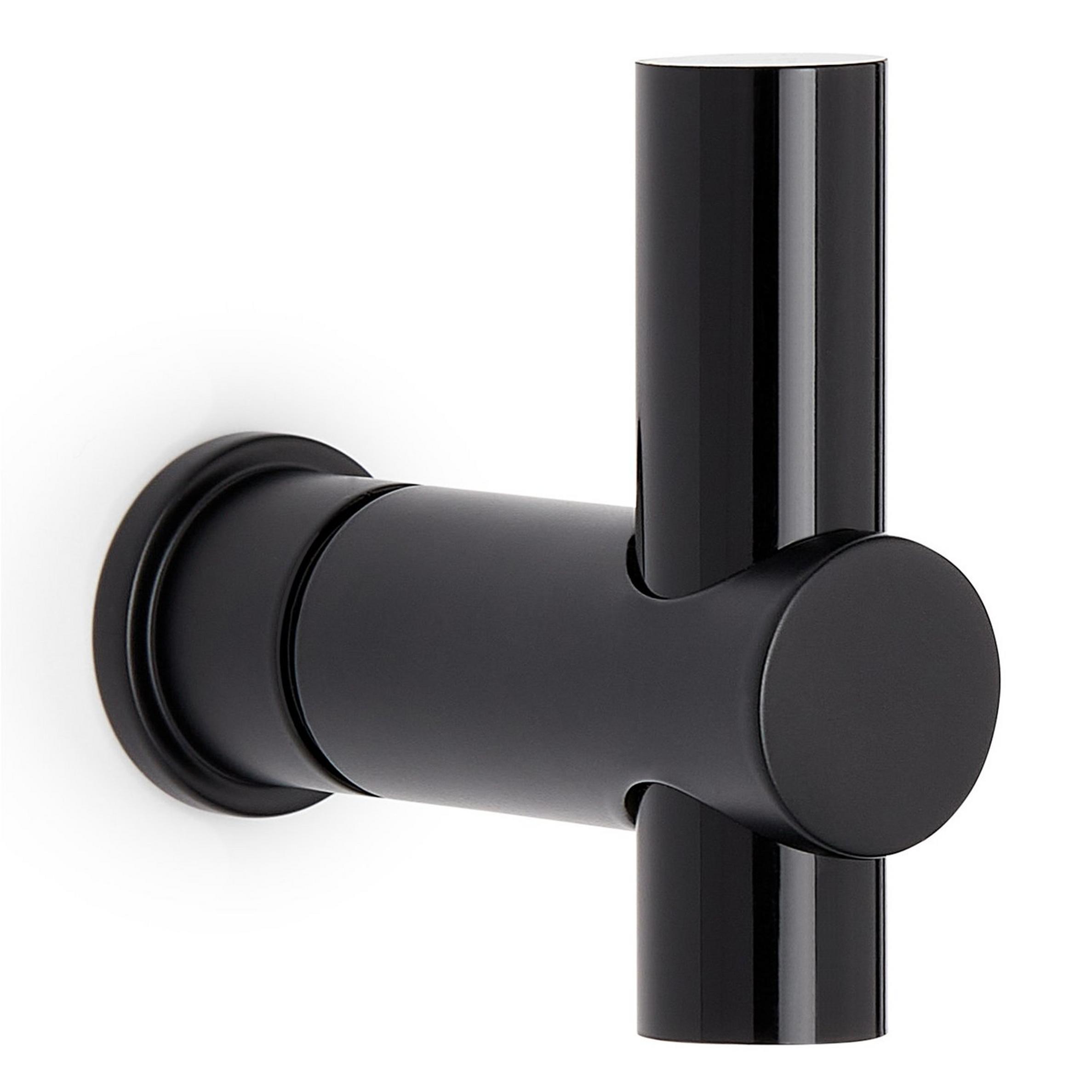 Clanora Acrylic Hook - Black/Matte Black | Signature Hardware