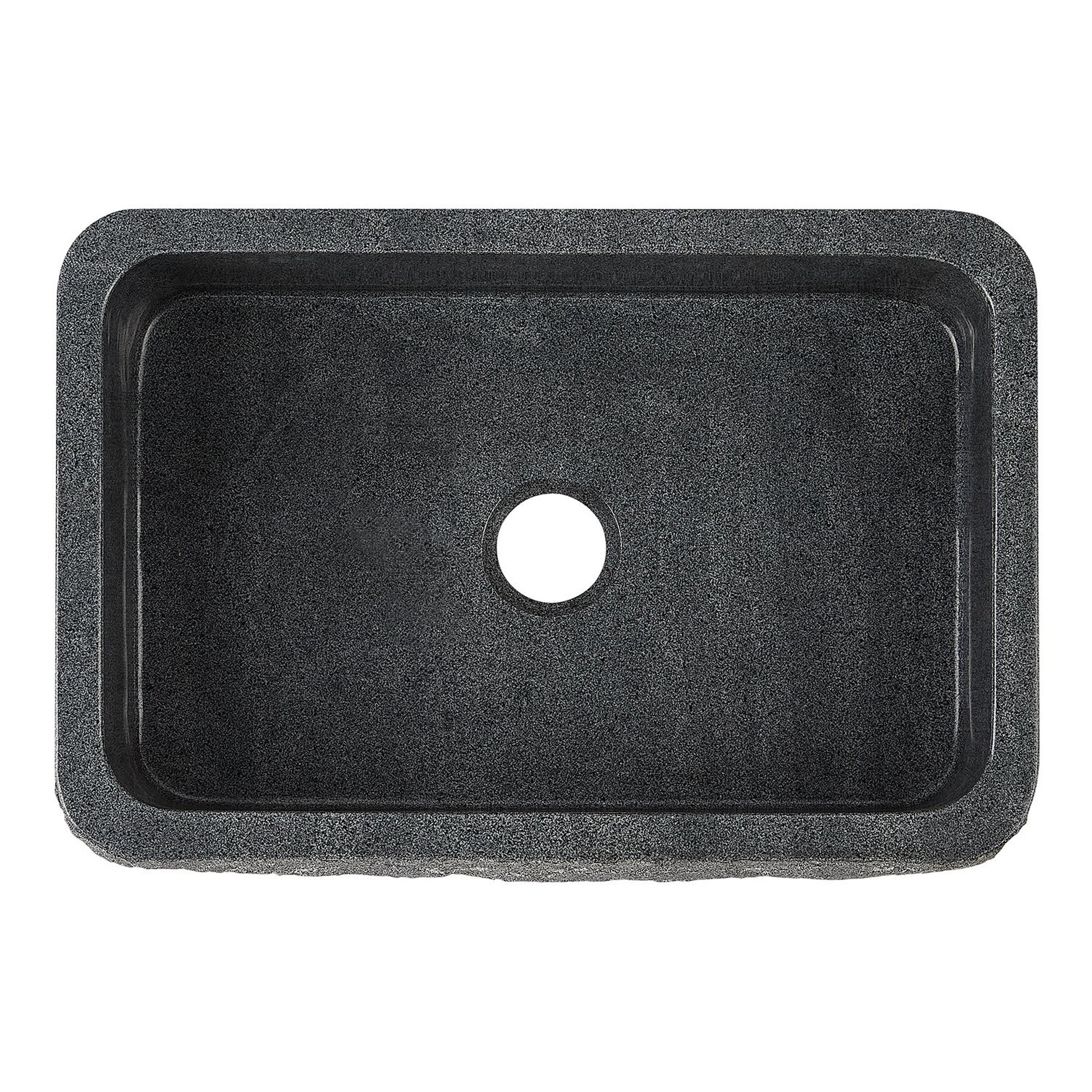 33" Finbrook Chiseled Granite Farmhouse Sink - Blue Gray | Signature ...