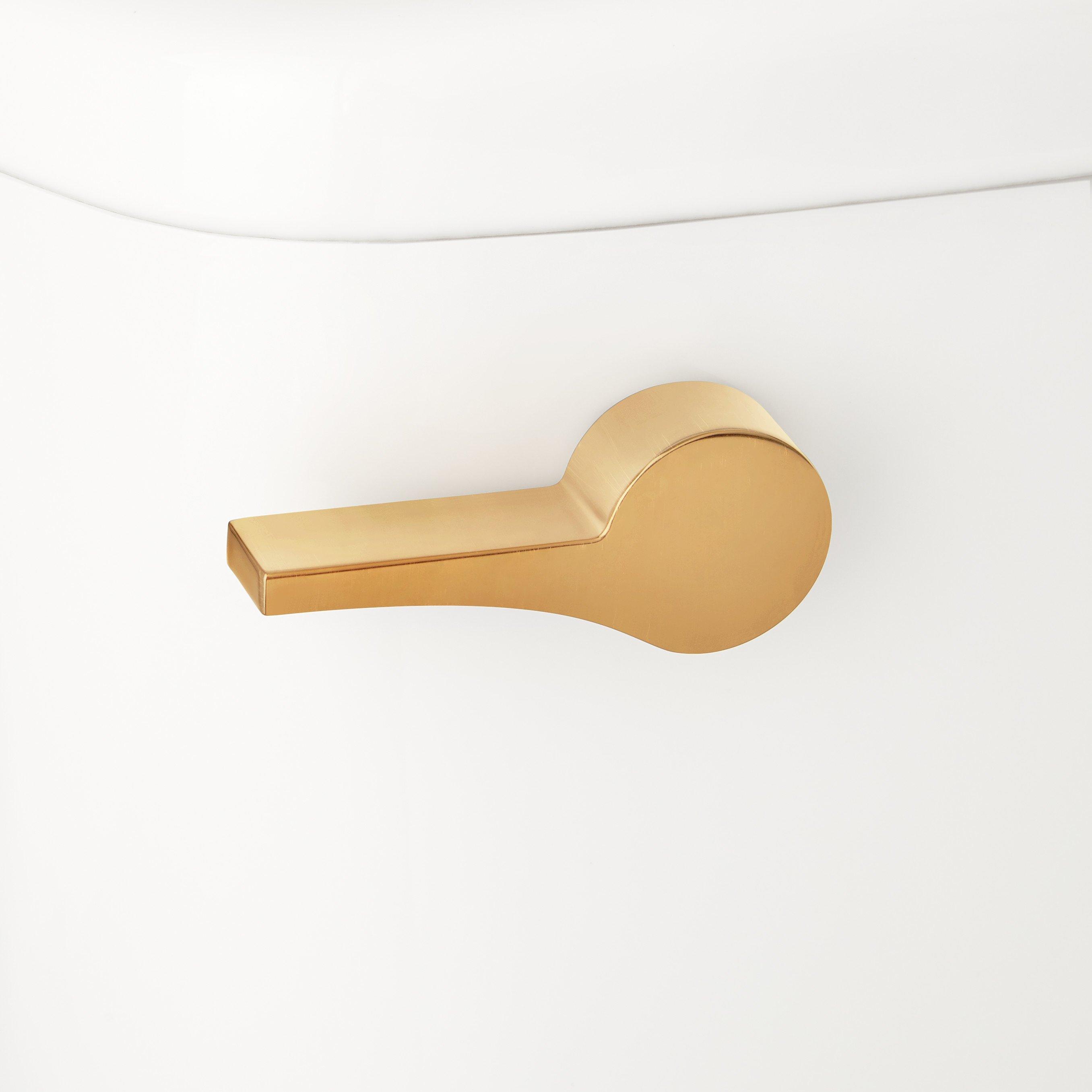 Bradenton Toilet Flush Handle - Brushed Gold | Signature Hardware