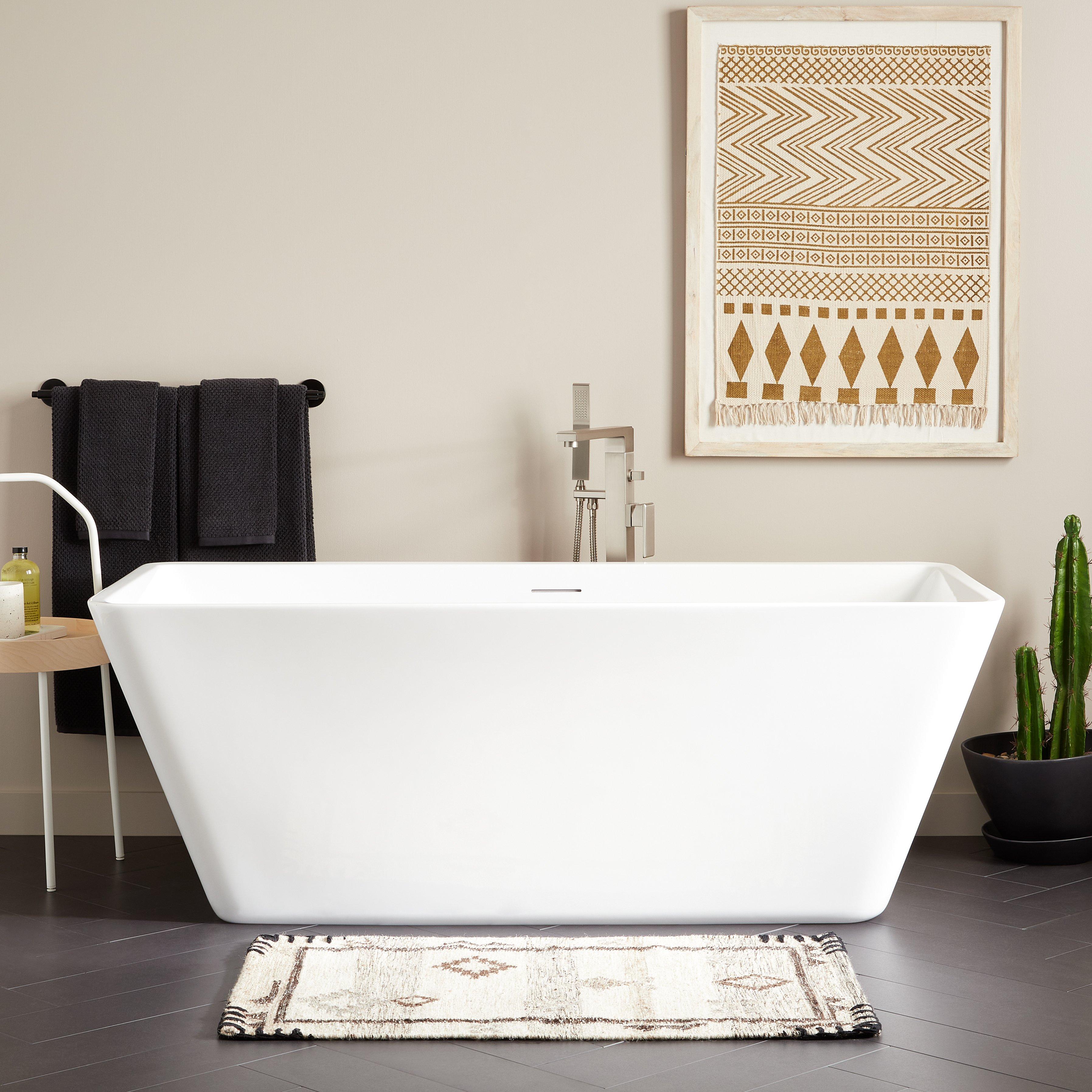 71" Laxson Acrylic Freestanding Tub with Foam | Signature Hardware