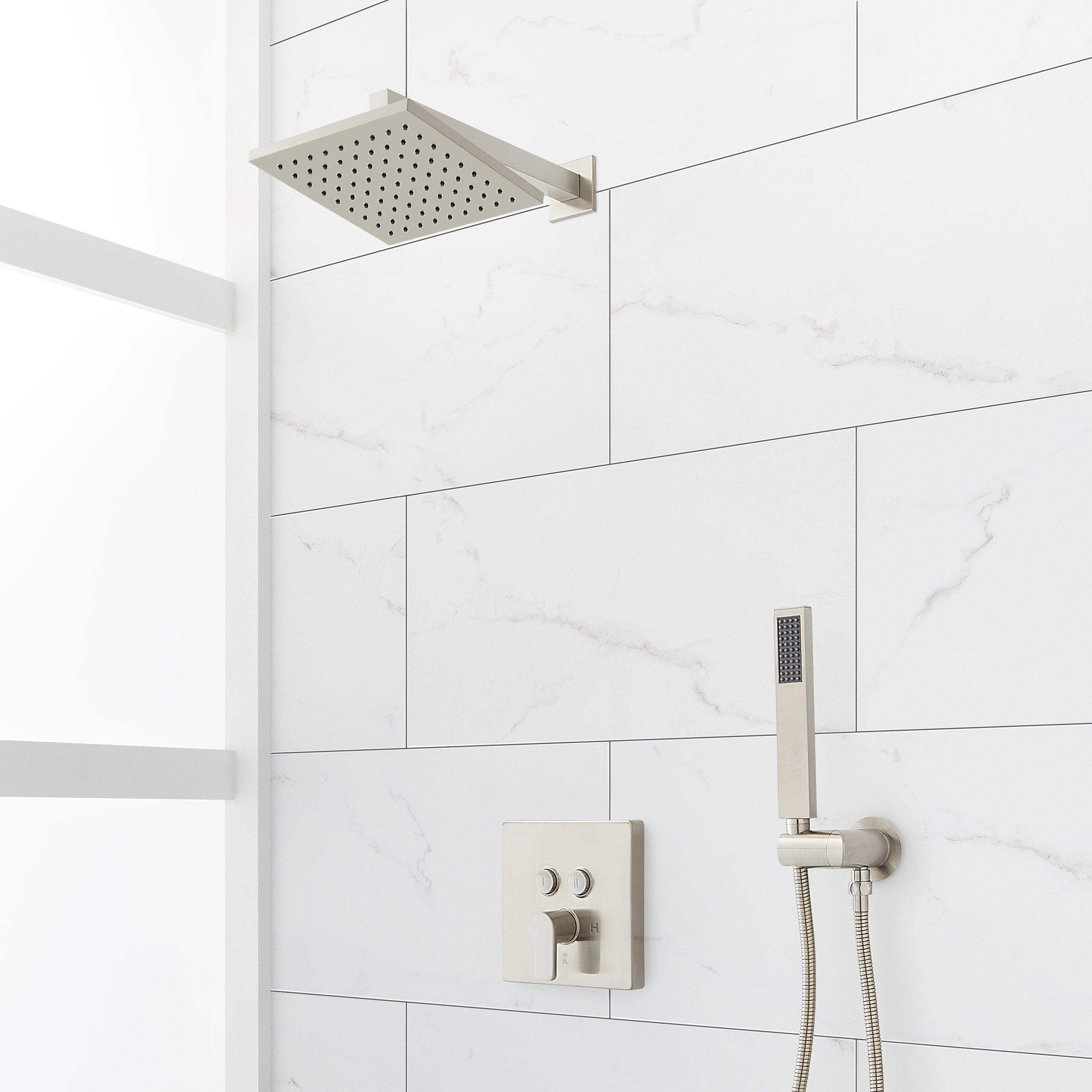 Hibiscus Simple Select Shower System with Hand Shower - Brushed Nickel ...