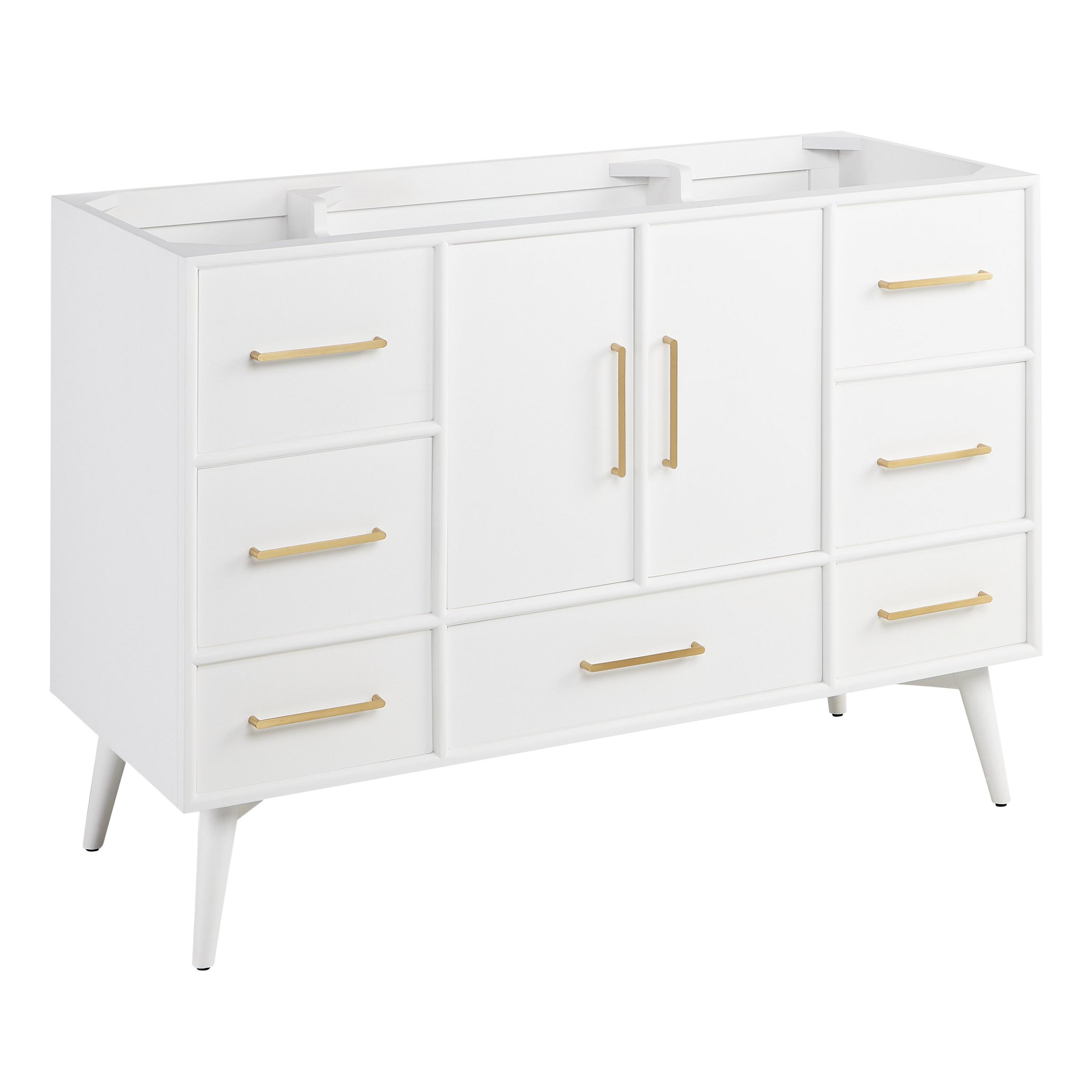 48" Novak Vanity - Bright White - Vanity Cabinet Only | Signature Hardware