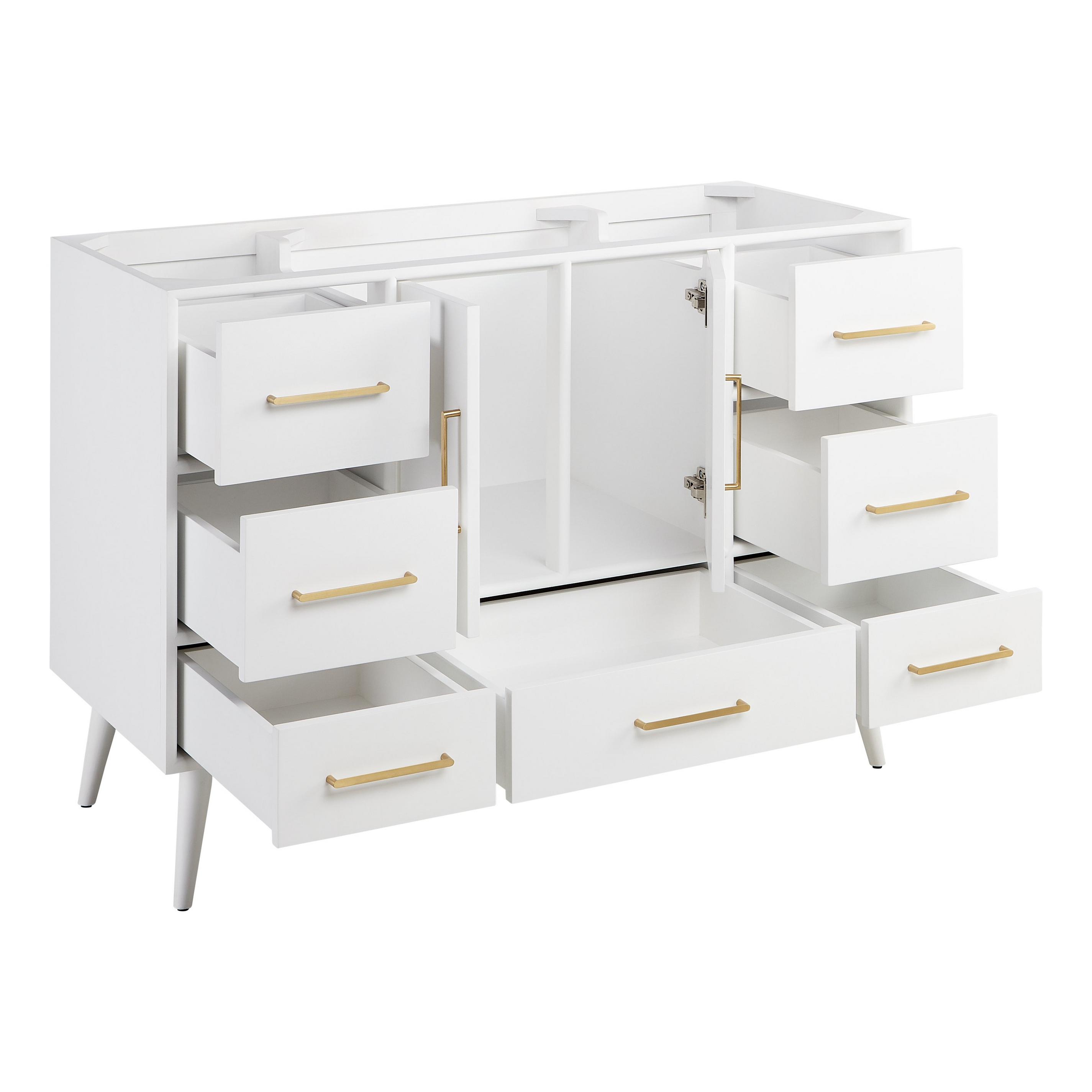 48" Novak Vanity - Bright White - Vanity Cabinet Only | Signature Hardware