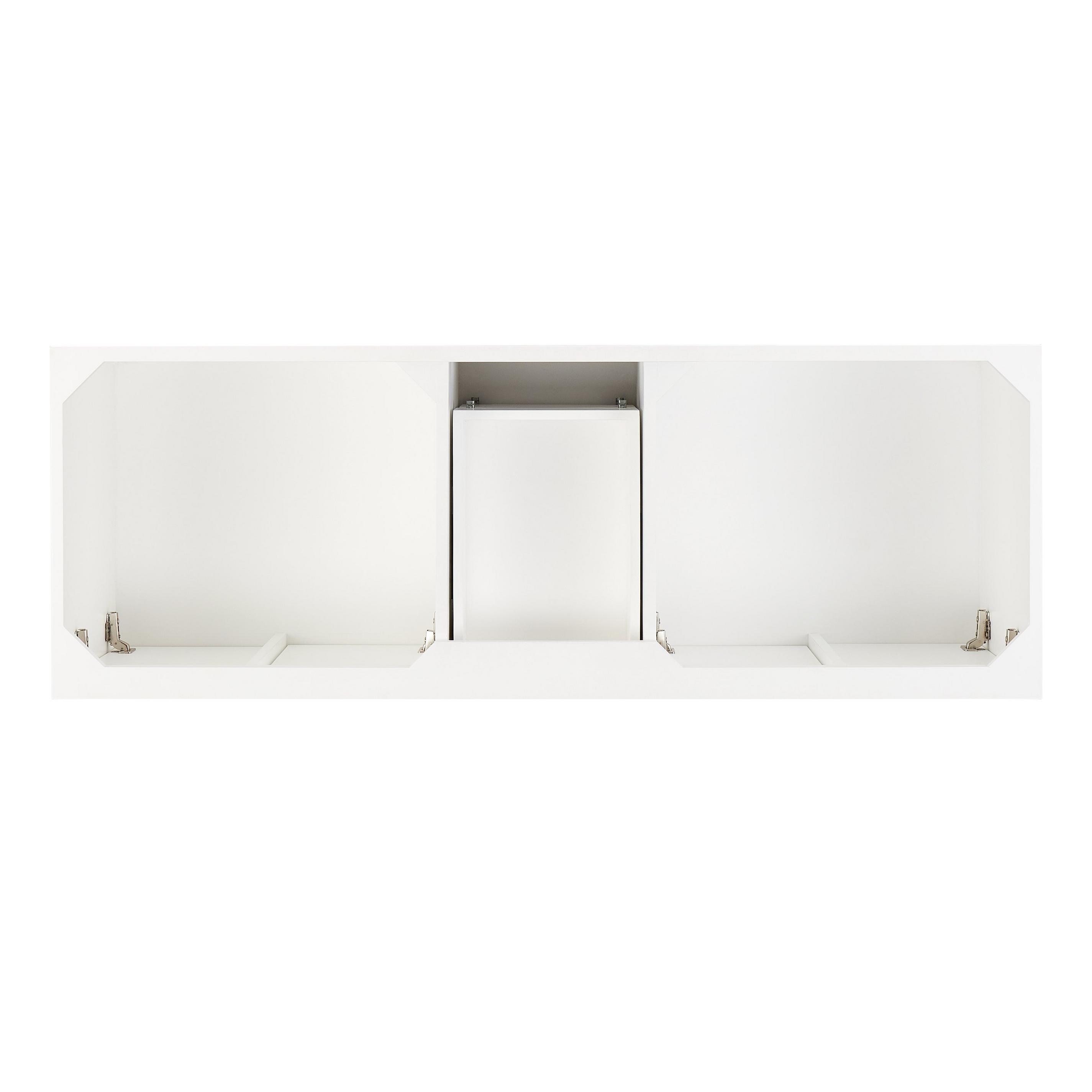 60" Novak Vanity with Rectangular Undermount Sinks - Bright White ...