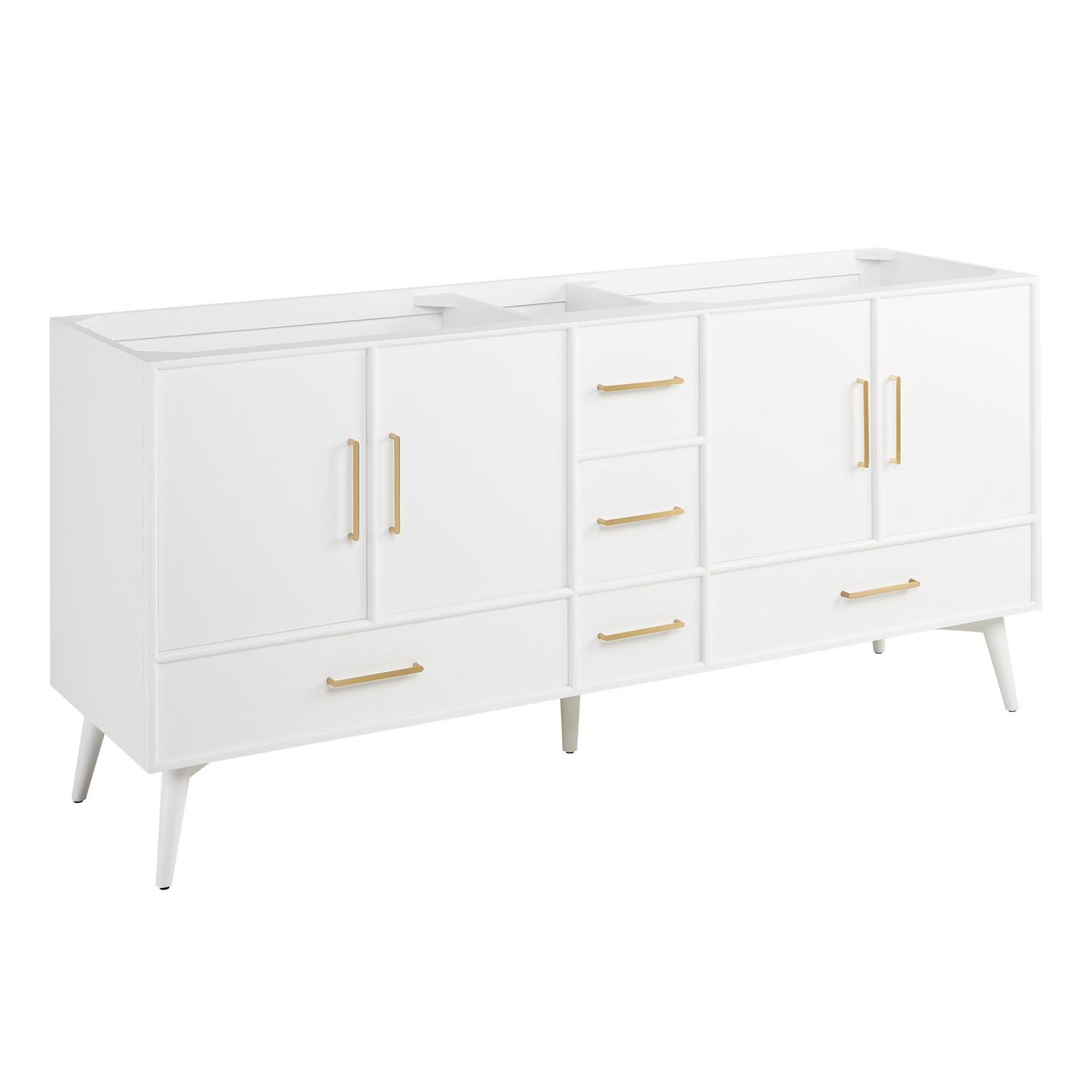 72" Novak Vanity with Undermount Sinks - Bright White | Signature Hardware