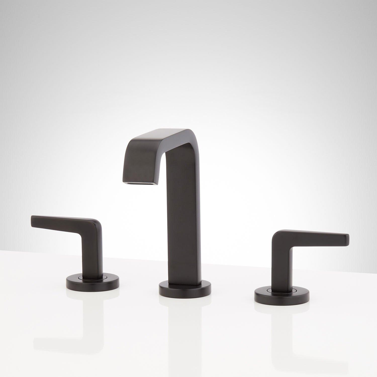 Drea Widespread Bathroom Faucet - Matte Black | Signature Hardware