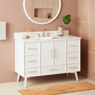 48" Novak Vanity with Rectangular Undermount Sink - Bright White ...
