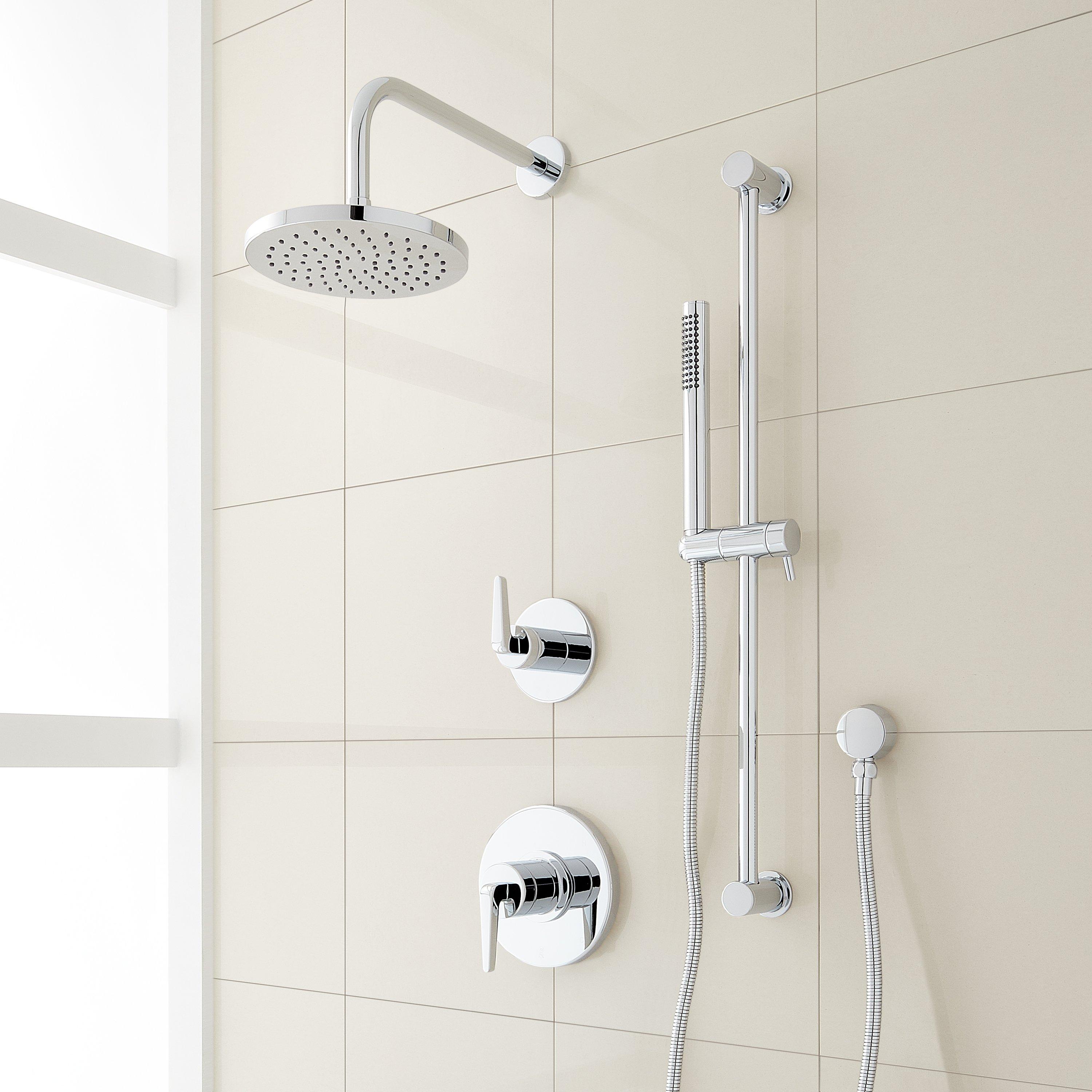 Drea Pressure Balance Shower System with Slide Bar and Hand Shower ...