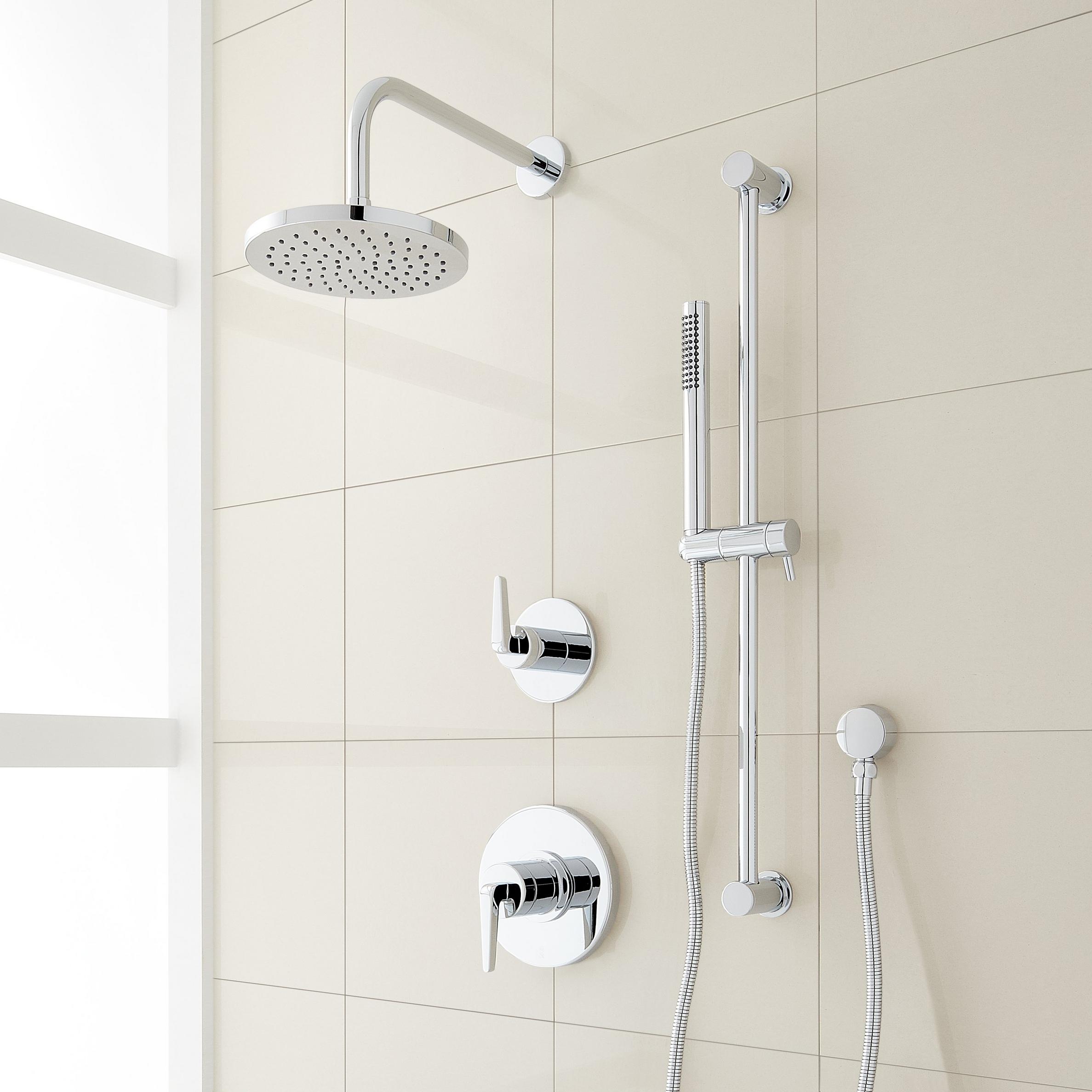 Drea Pressure Balance Shower System with Slide Bar and Hand Shower ...