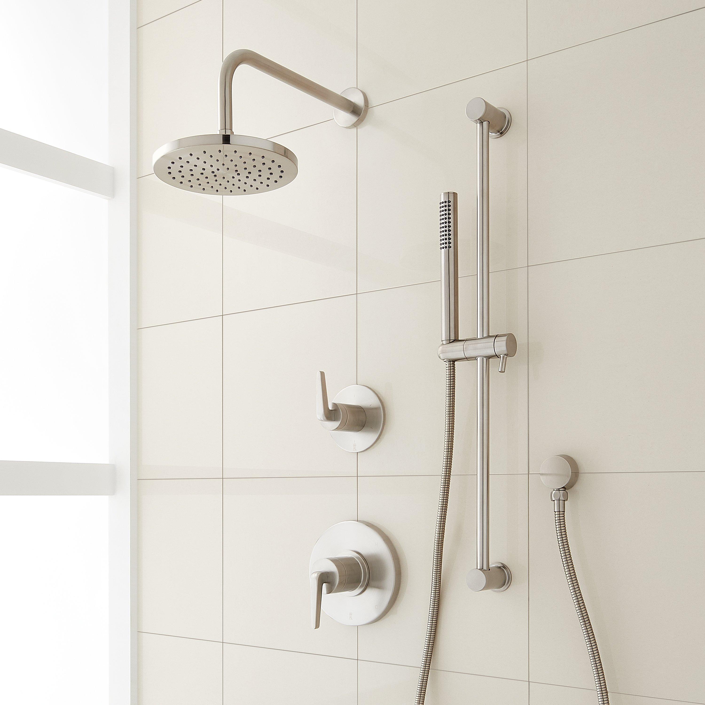 Drea Pressure Balance Shower System with Slide Bar and Hand Shower ...