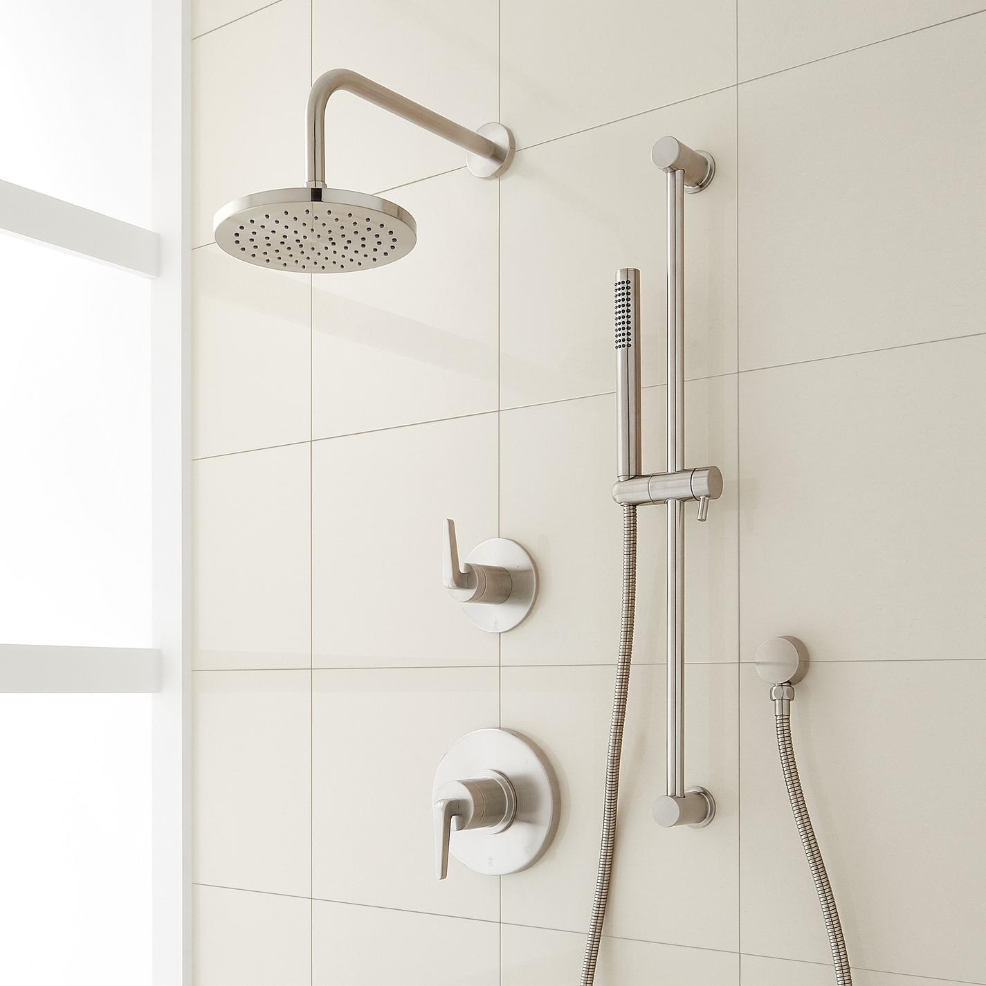 Drea Pressure Balance Shower System with Slide Bar and Hand Shower ...