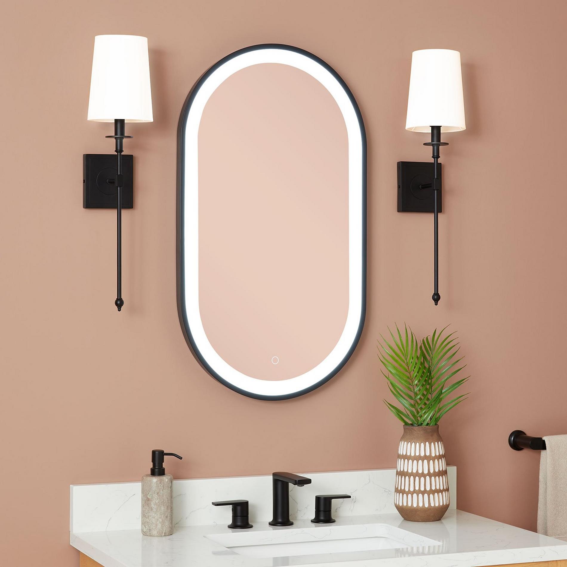 Faysel Oval Lighted Mirror | Signature Hardware
