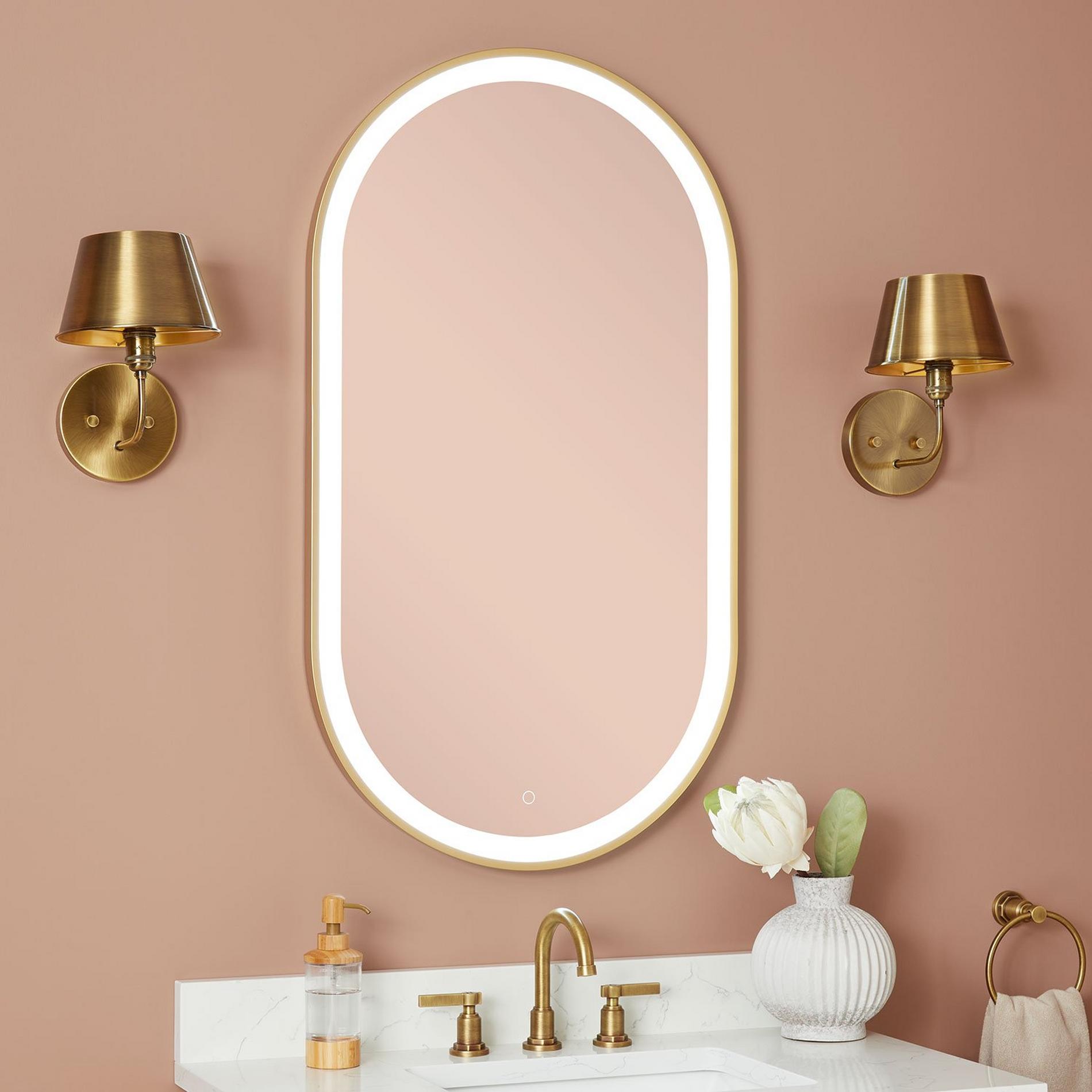 Faysel Oval Lighted Mirror | Signature Hardware