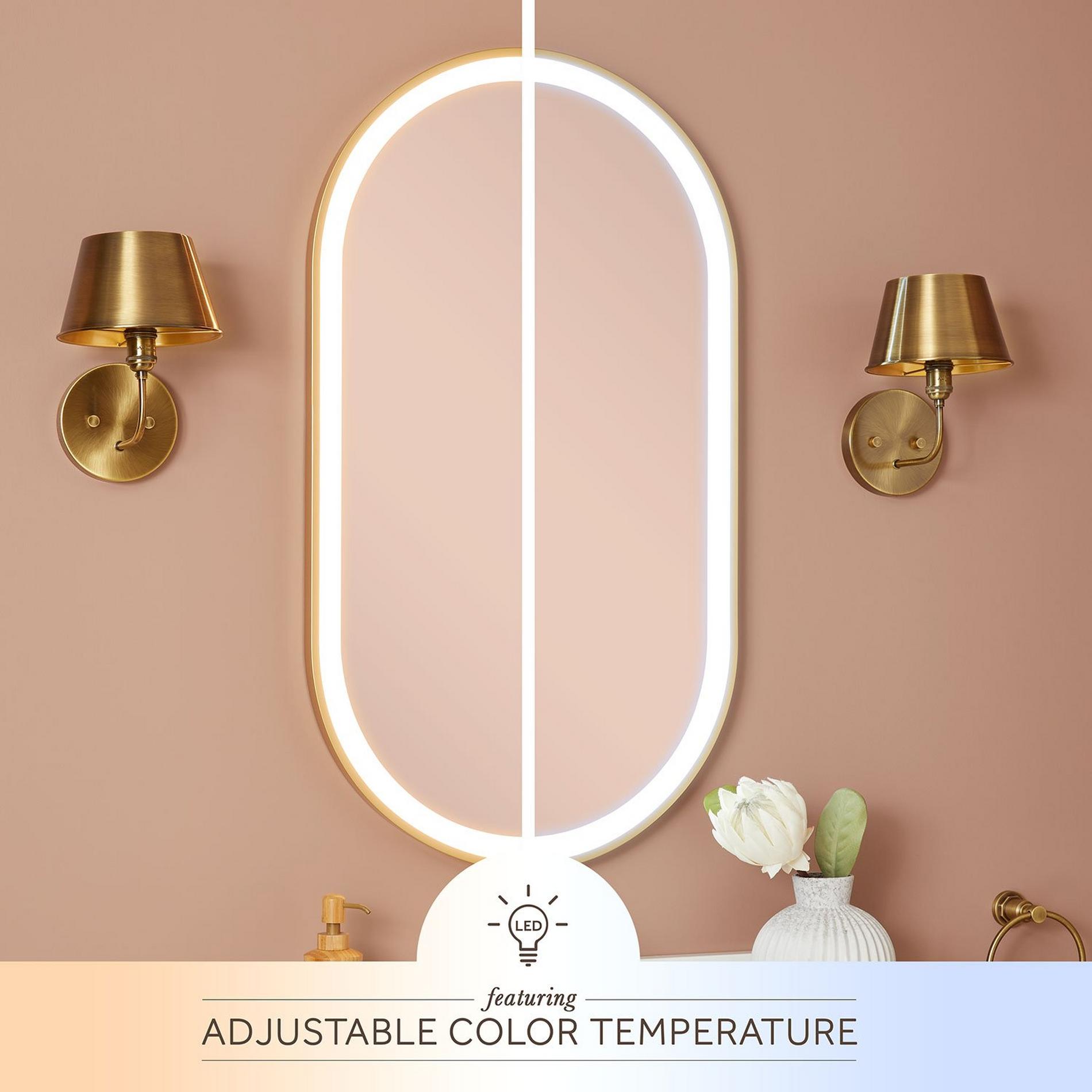 Faysel Oval Lighted Mirror | Signature Hardware