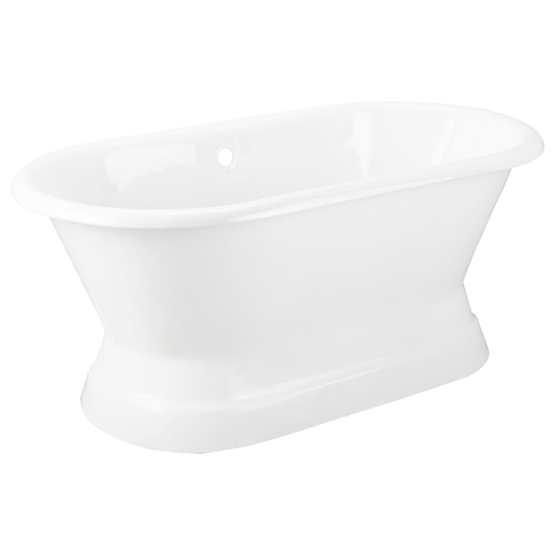 72" Henley Cast Iron Double-Ended Pedestal Tub - Rolled Rim | Signature ...