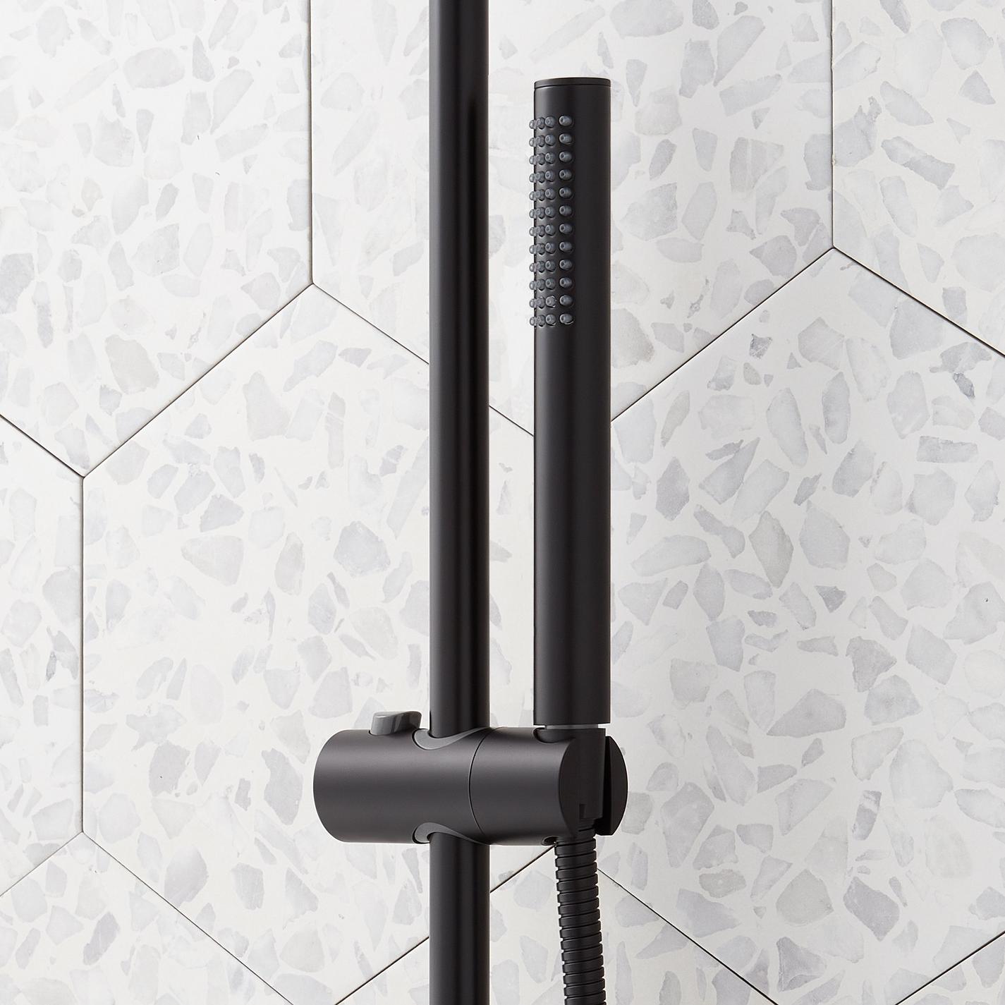 Retrofit Exposed Pipe Shower Set - Matte Black | Signature Hardware